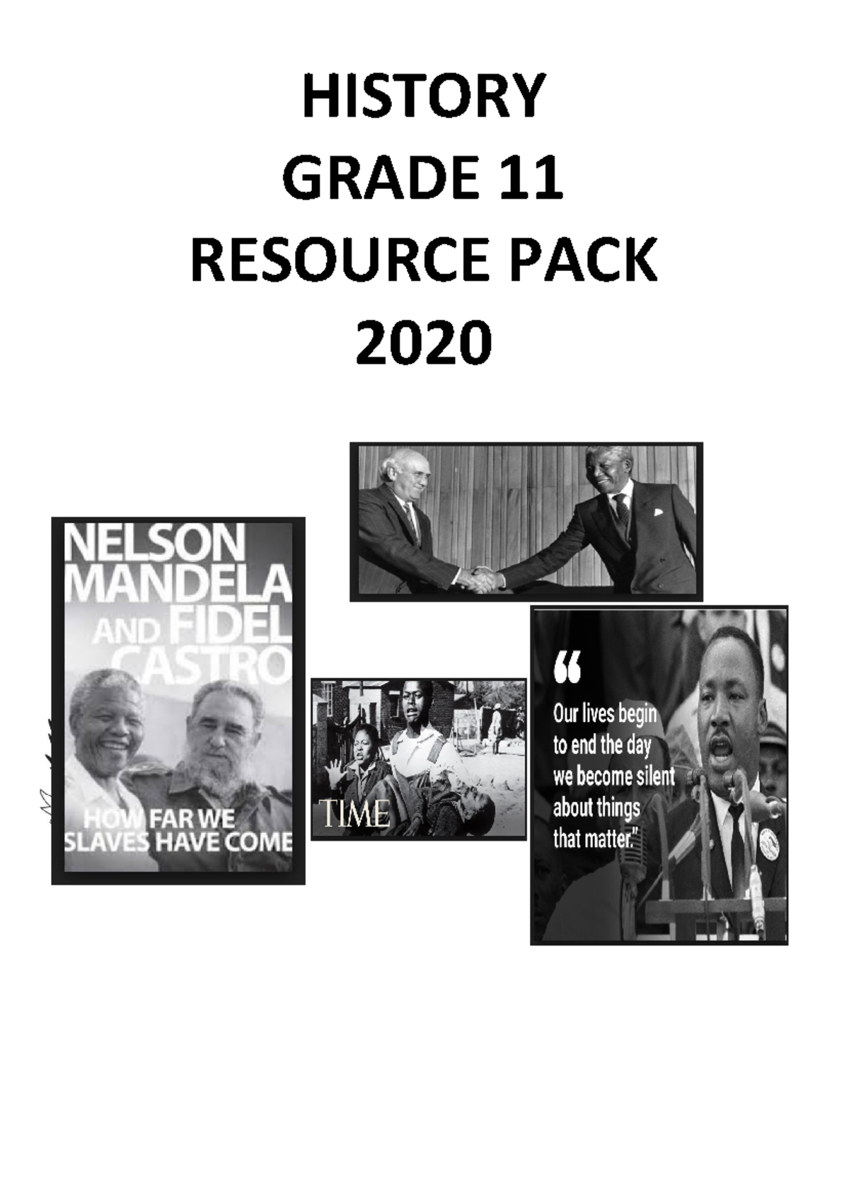 Grade 11 History Resource Pack: US Economic Challenges & World War ...