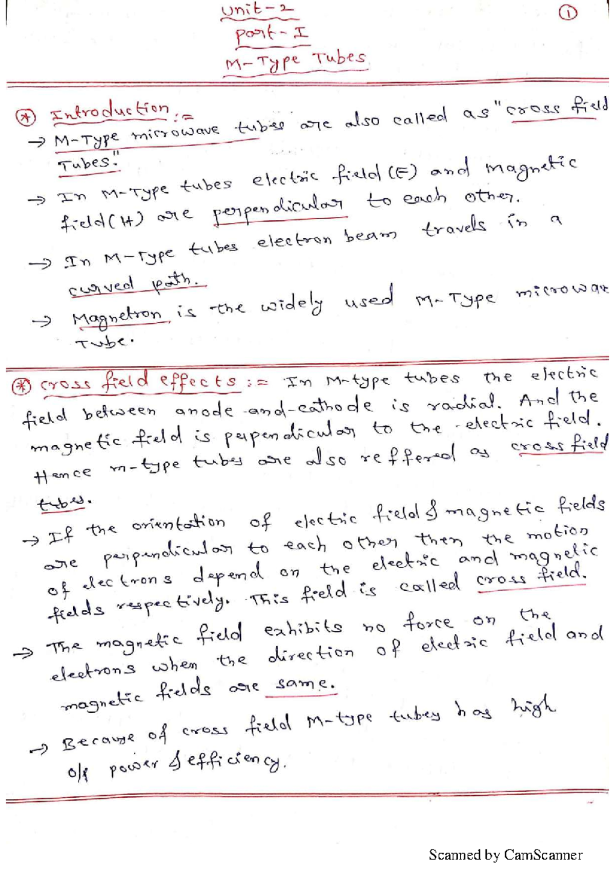 Unit 2: Introduction to Microwave Tubes and Magnetrons - Studocu