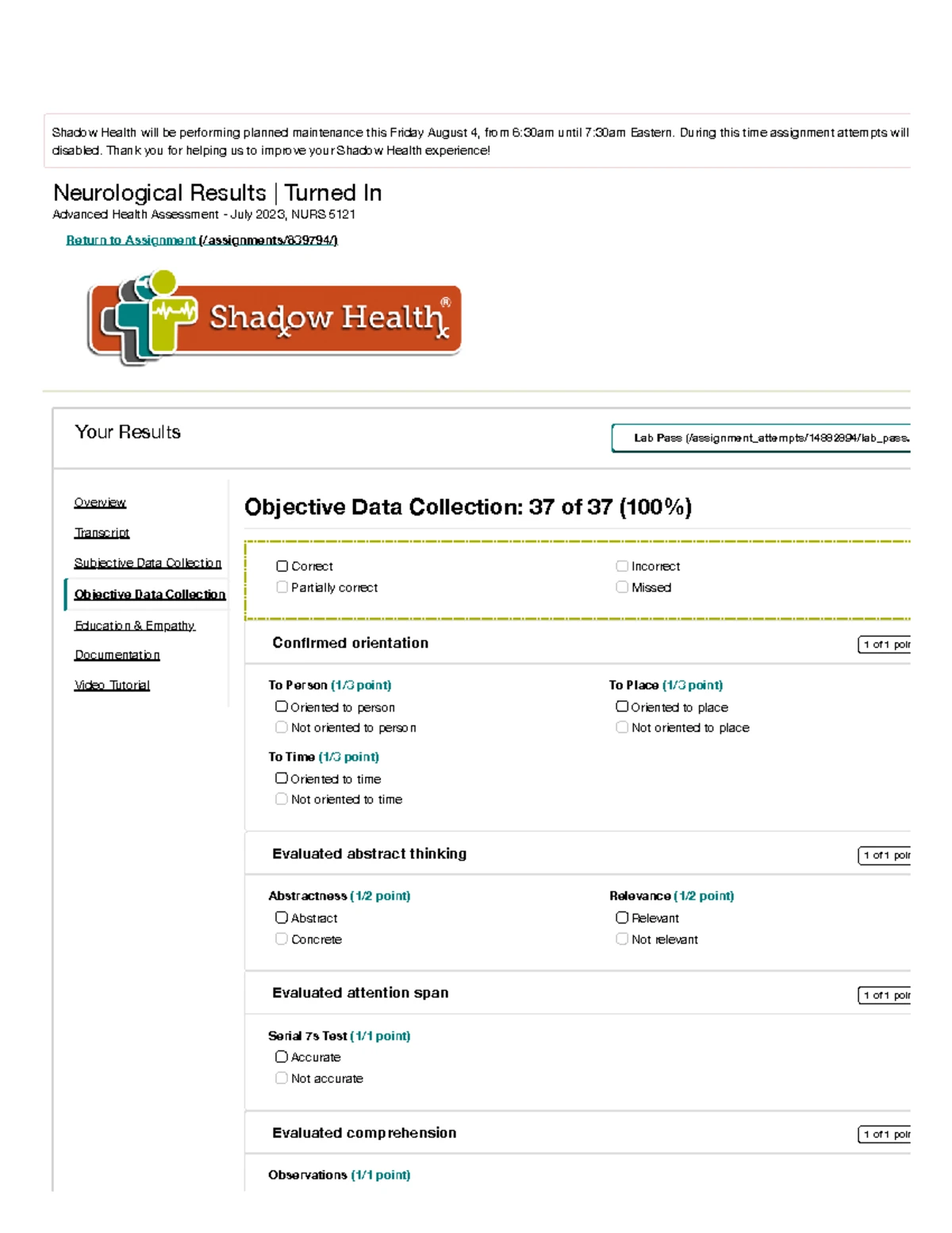 Musculoskeletal Documentation - Musculoskeletal Results | Turned In ...