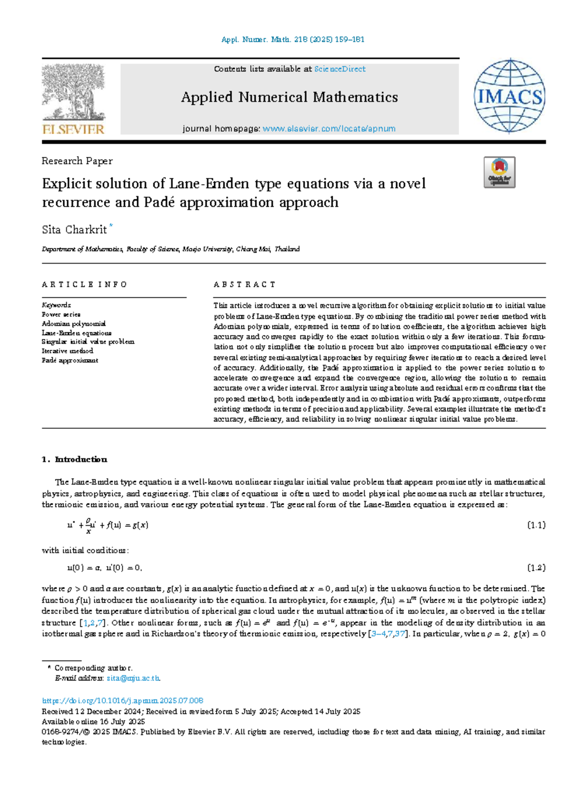 Explicit Solutions for Nonlinear Singular Initial Value Problems: A ...