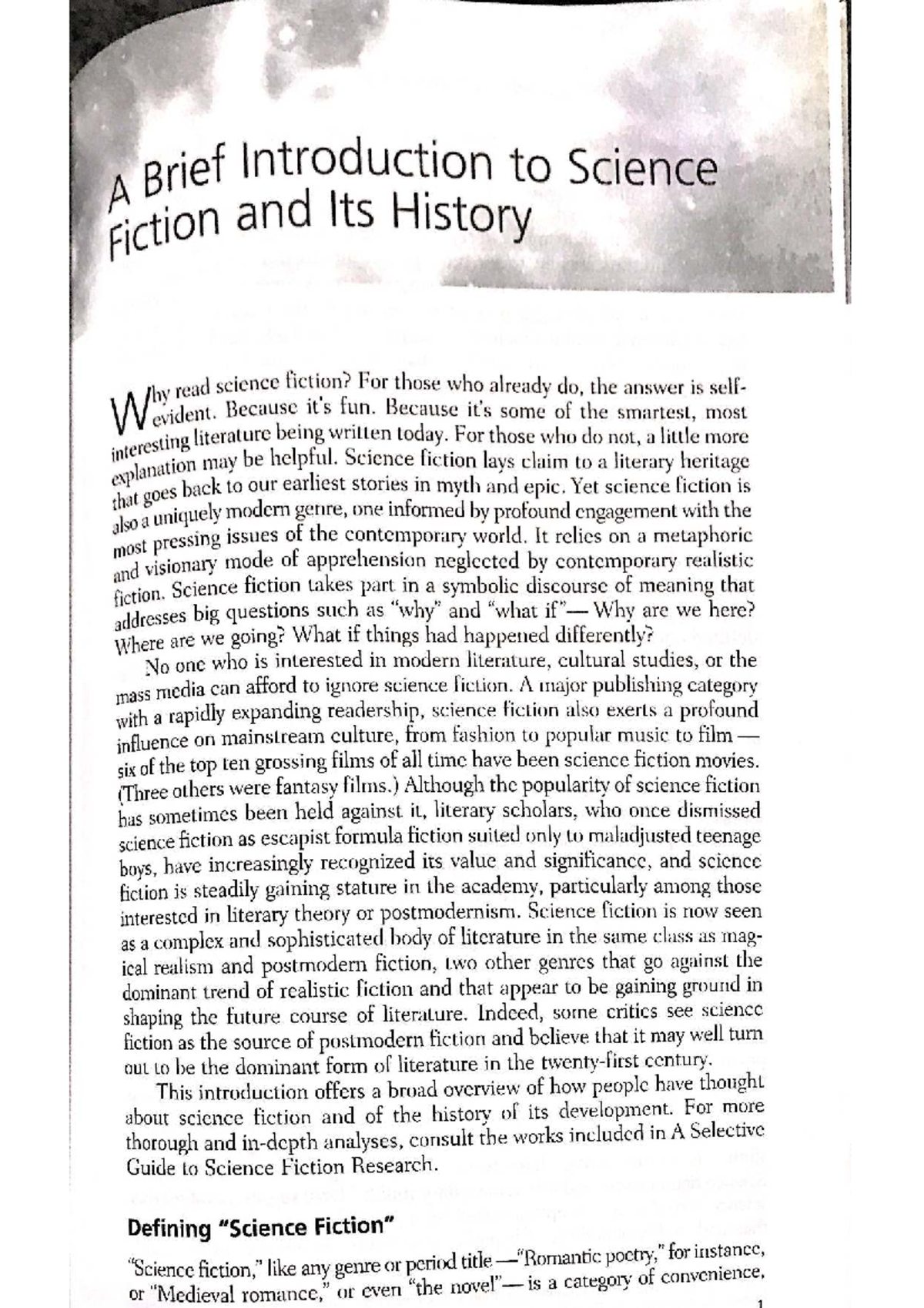 Introductory Overview of Science Fiction (SF) - December 2020 Analysis ...