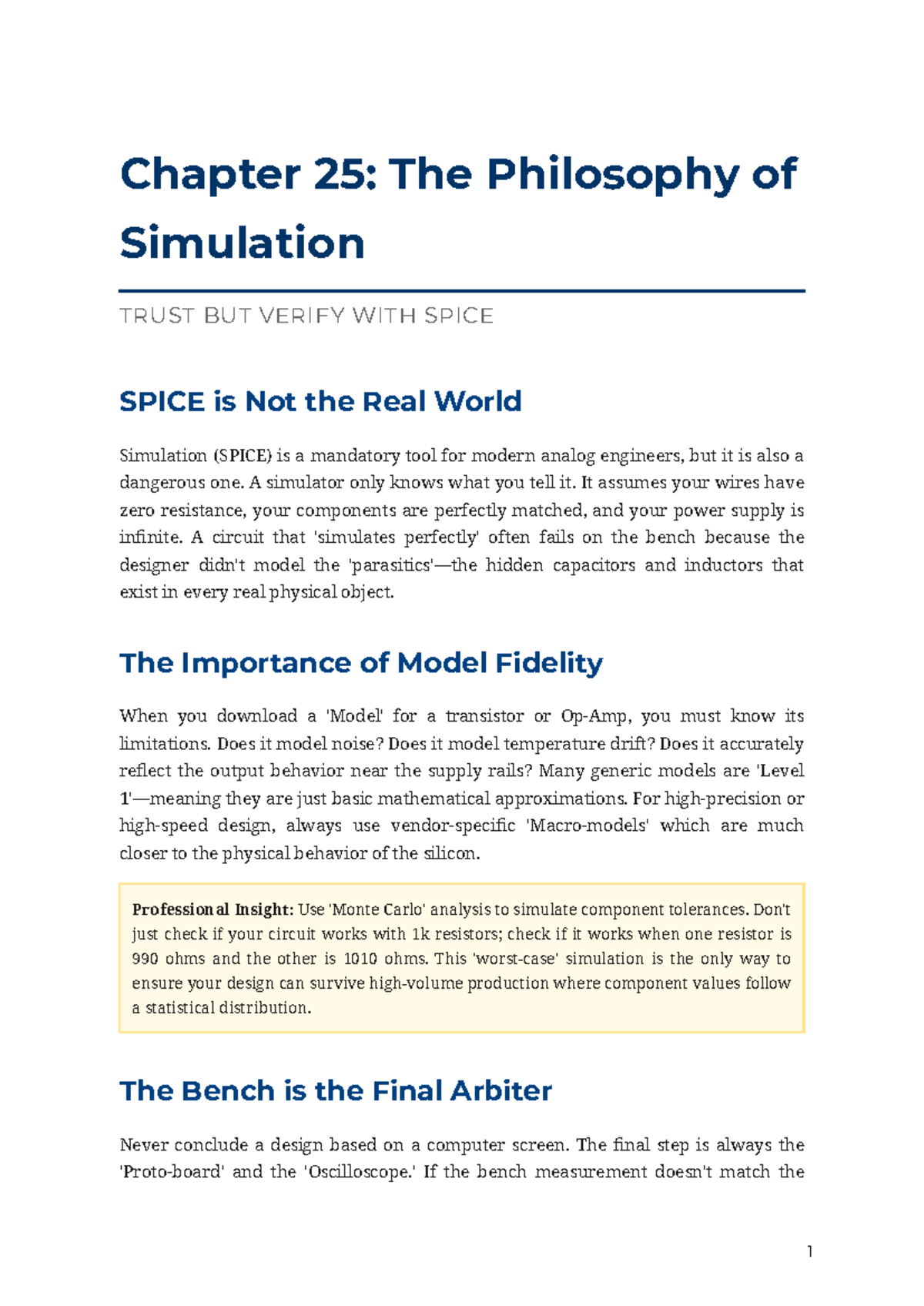 Chapter 25: The Philosophy of Simulation in Engineering (SPICE) - Studocu