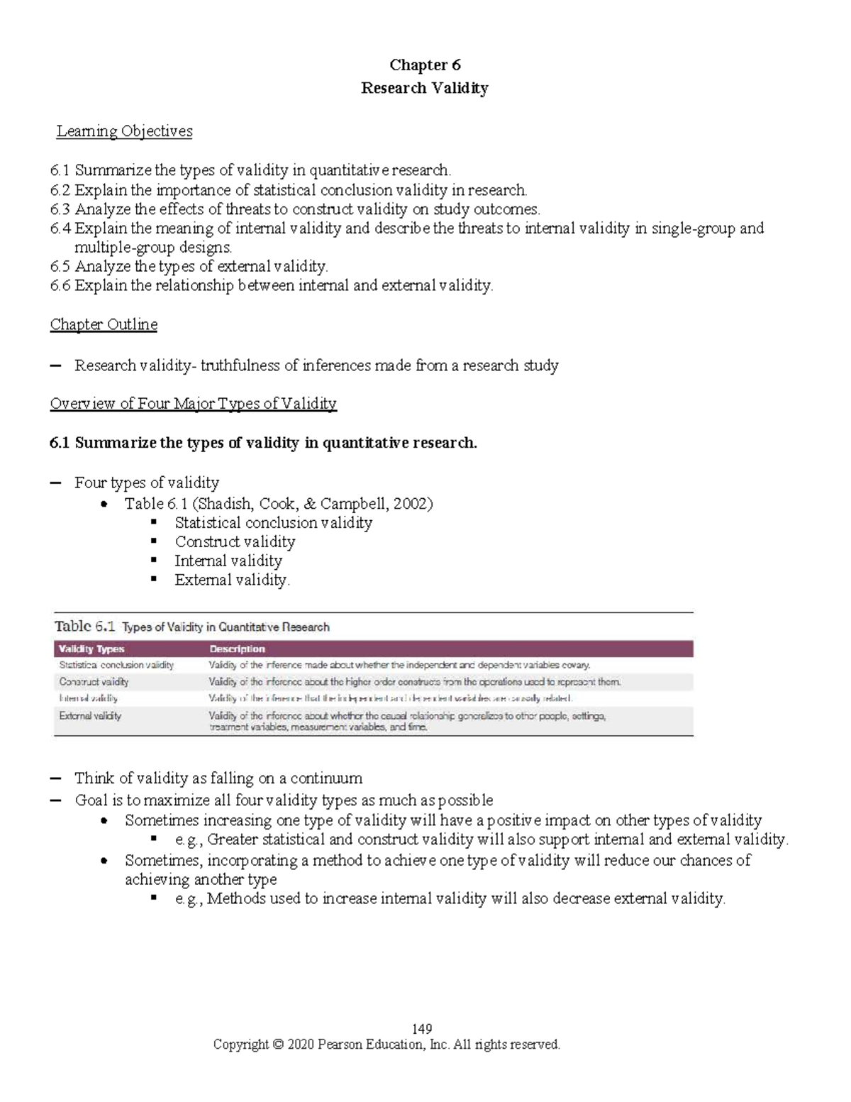 Chapter 6 Research Validity Understanding Internal And External
