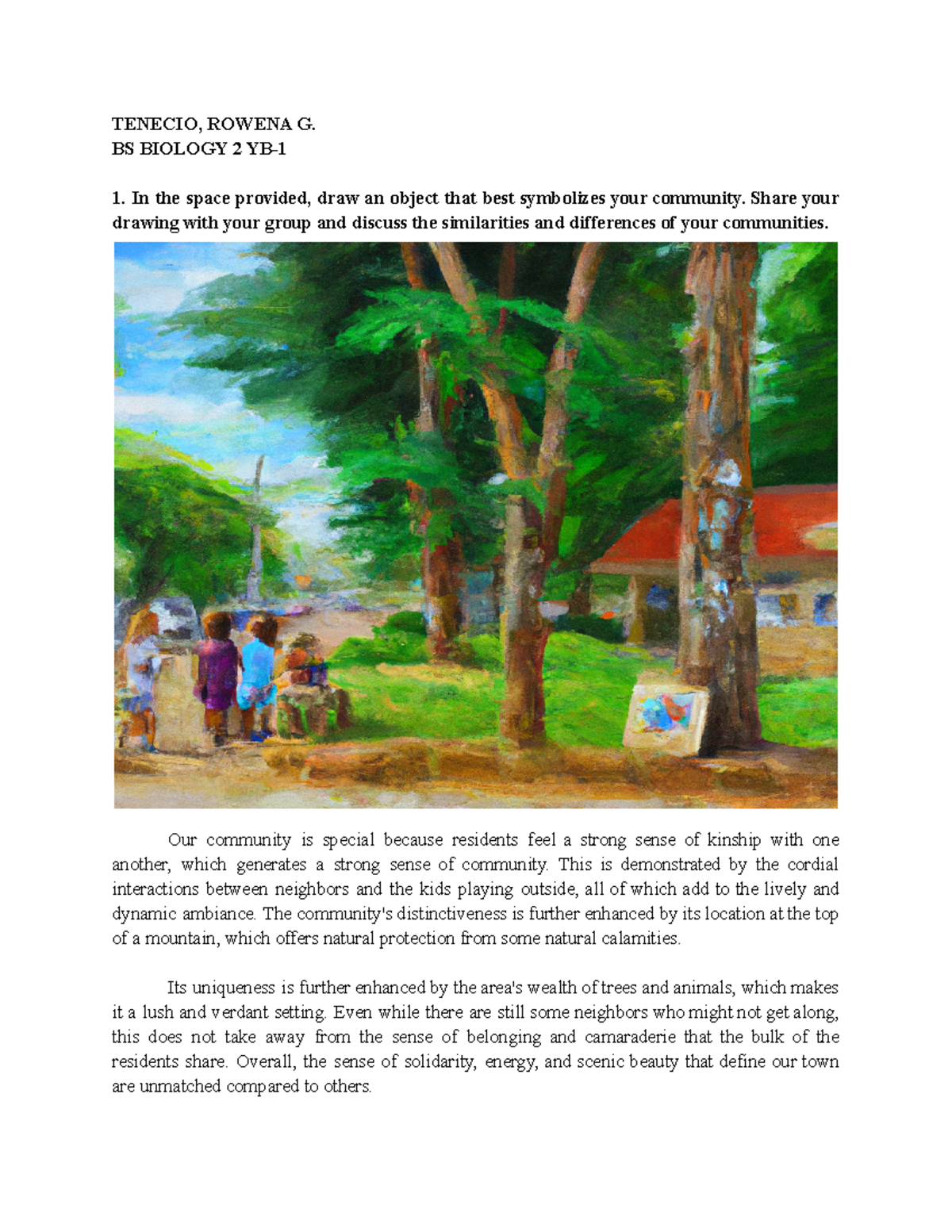 Module Activity W2 - TENECIO, ROWENA G. BS BIOLOGY 2 YB- In the space ...