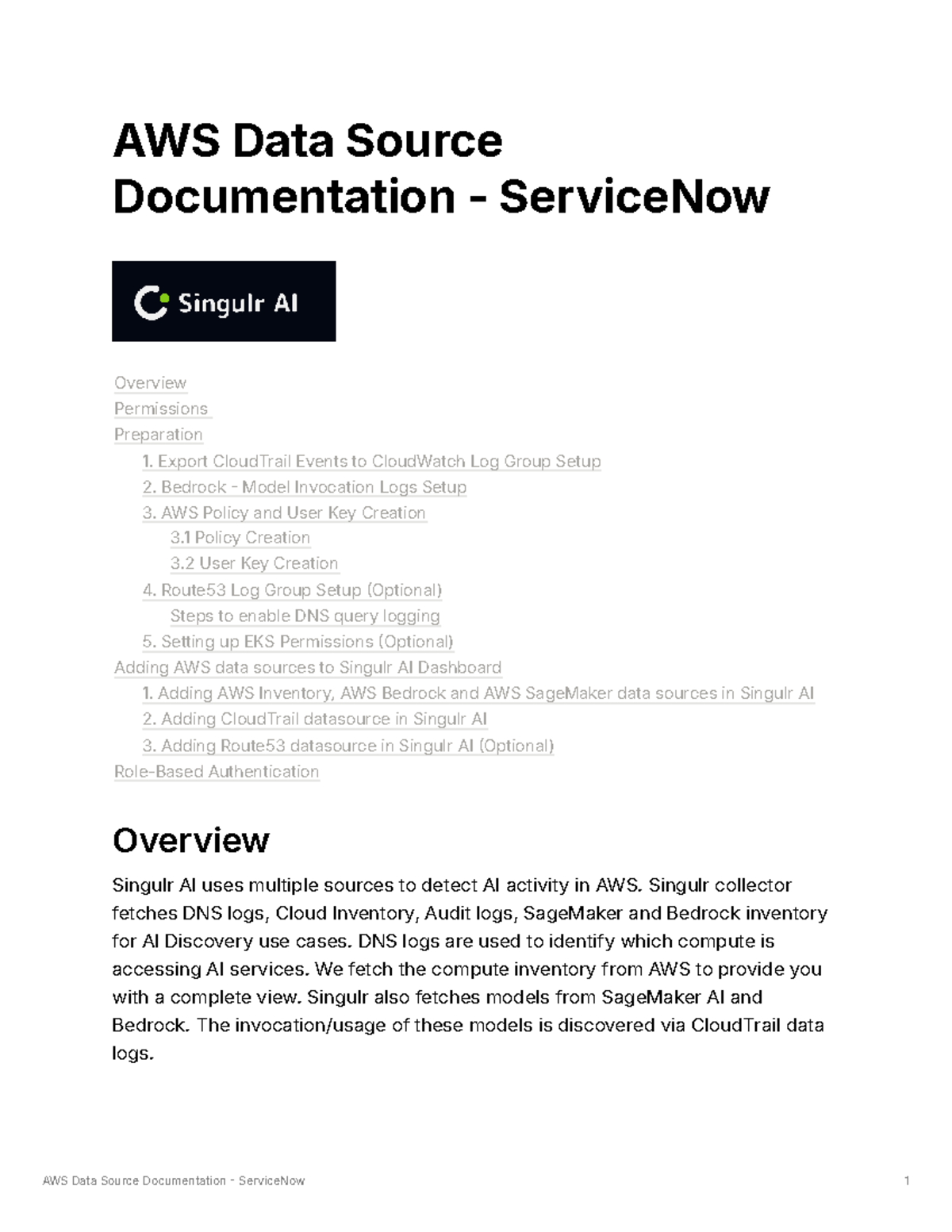 AWS Data Source Documentation for ServiceNow: Permissions & Setup Guide - Studocu