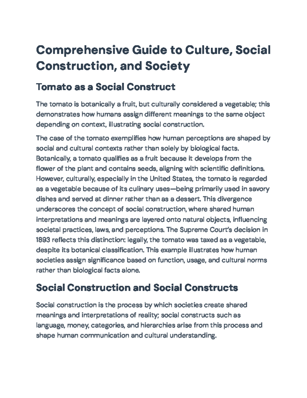 SOC 101: Comprehensive Overview of Social Construction & Culture ...