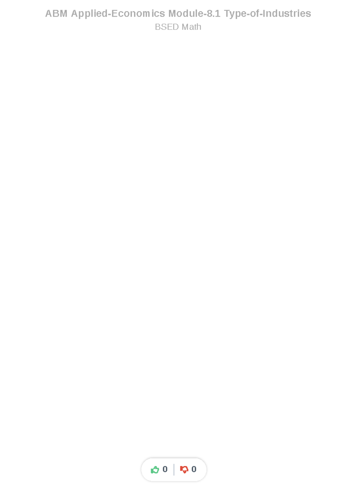 ABM Applied Economics Module 8.1: Types of Industries Explained - Studocu