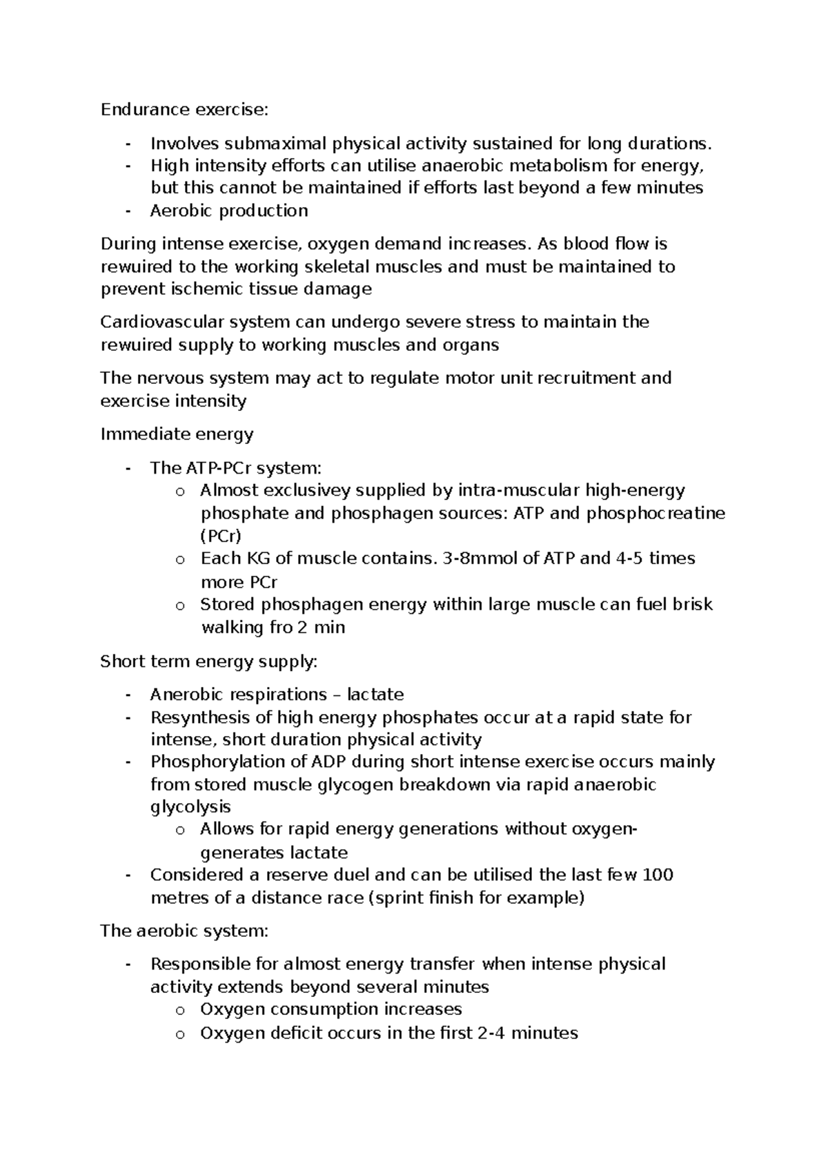 Endurance Exercise Overview: Energy Systems and Performance Insights ...