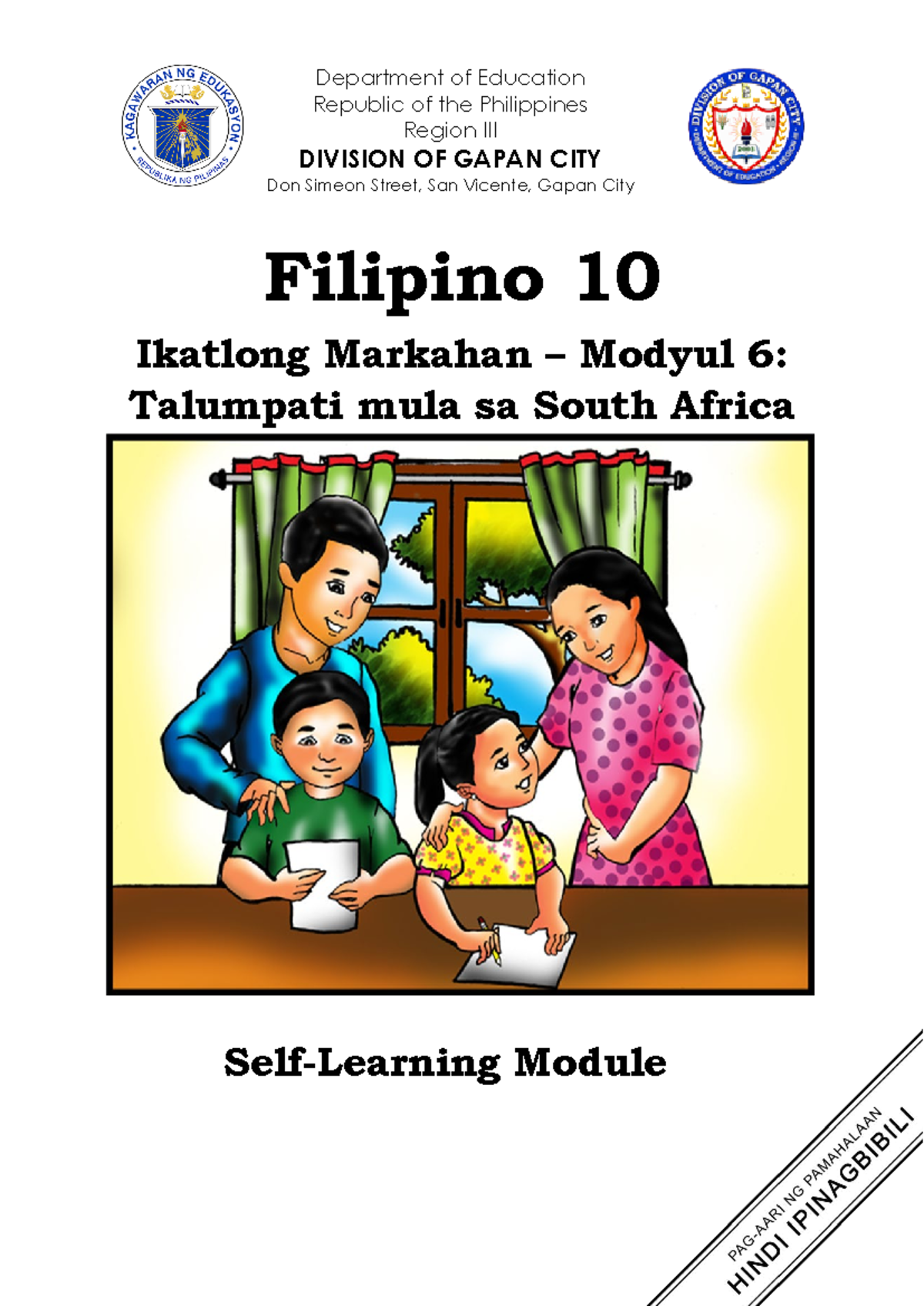 Filipino 10 SLMs 3rd Quarter Module 6 - Department of Education ...