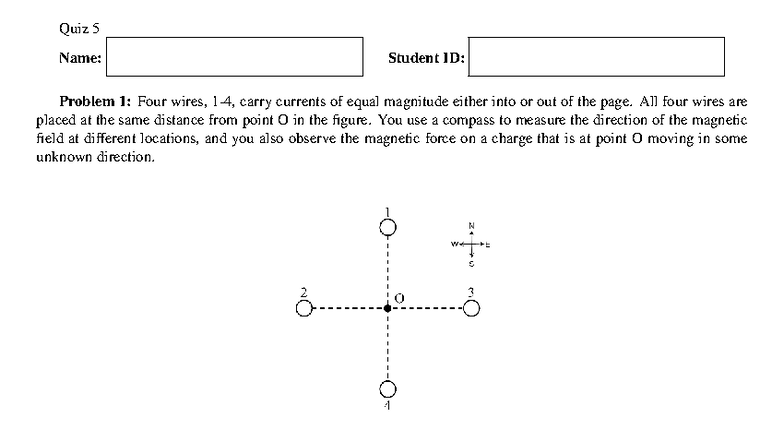 Quiz 5 CD Solutions - Magnetic Fields and Forces Analysis - Studocu