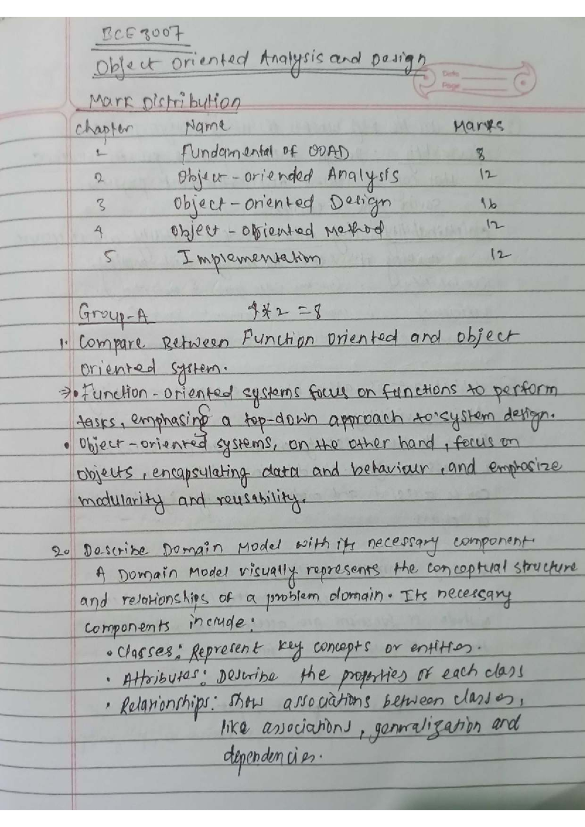 BCE 3007 OOD Analysis & Design Notes for Purbanchal University - Studocu