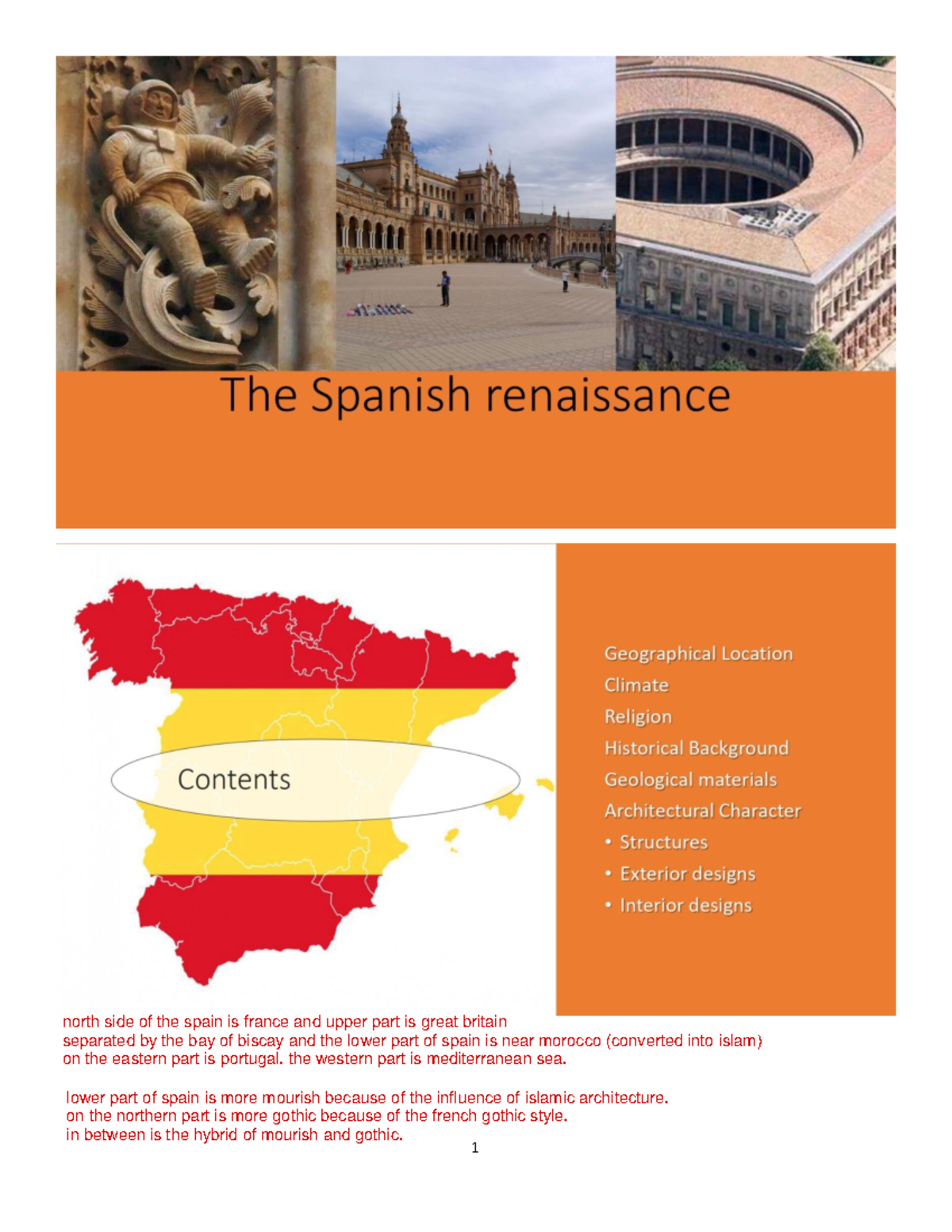 Lec spanish renaissance - Theory of Architecture 2 - Studocu