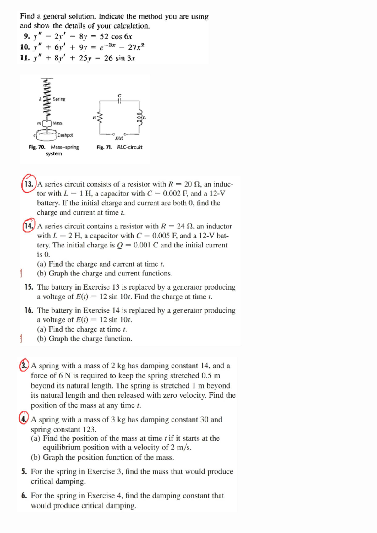 Second ODE Problems 240227 145547 - Find a general solution. Indicate ...