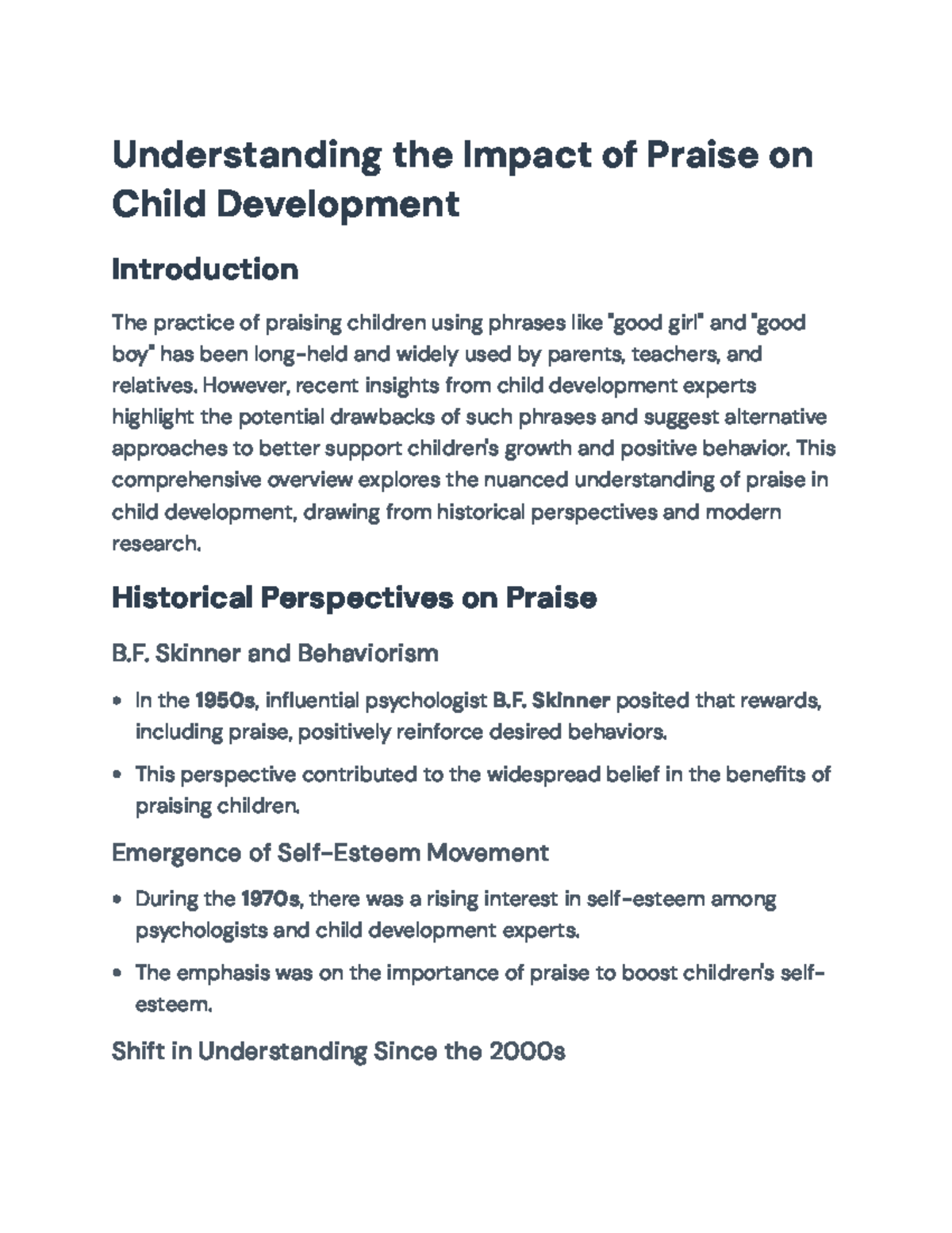 Understanding Praise in Child Development: Impact & Recommendations ...