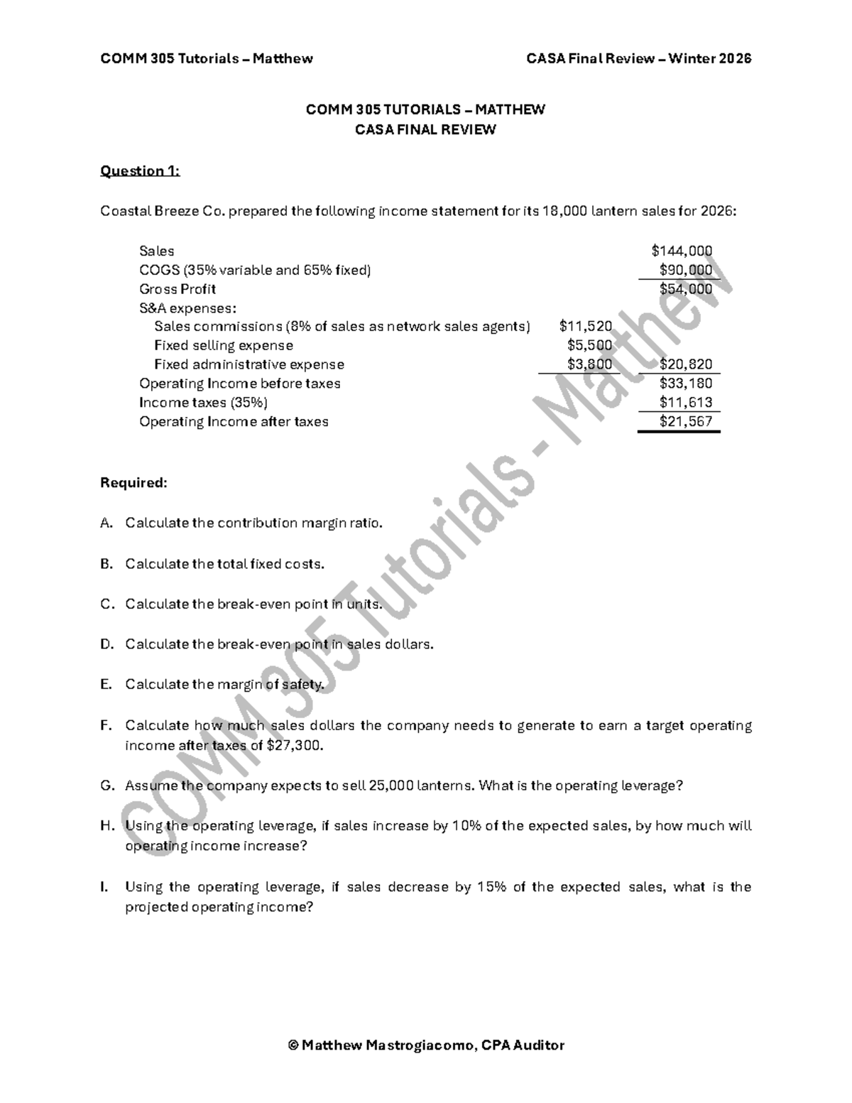 COMM 305 Final Exam Review Questions - Winter 2026 - Studocu