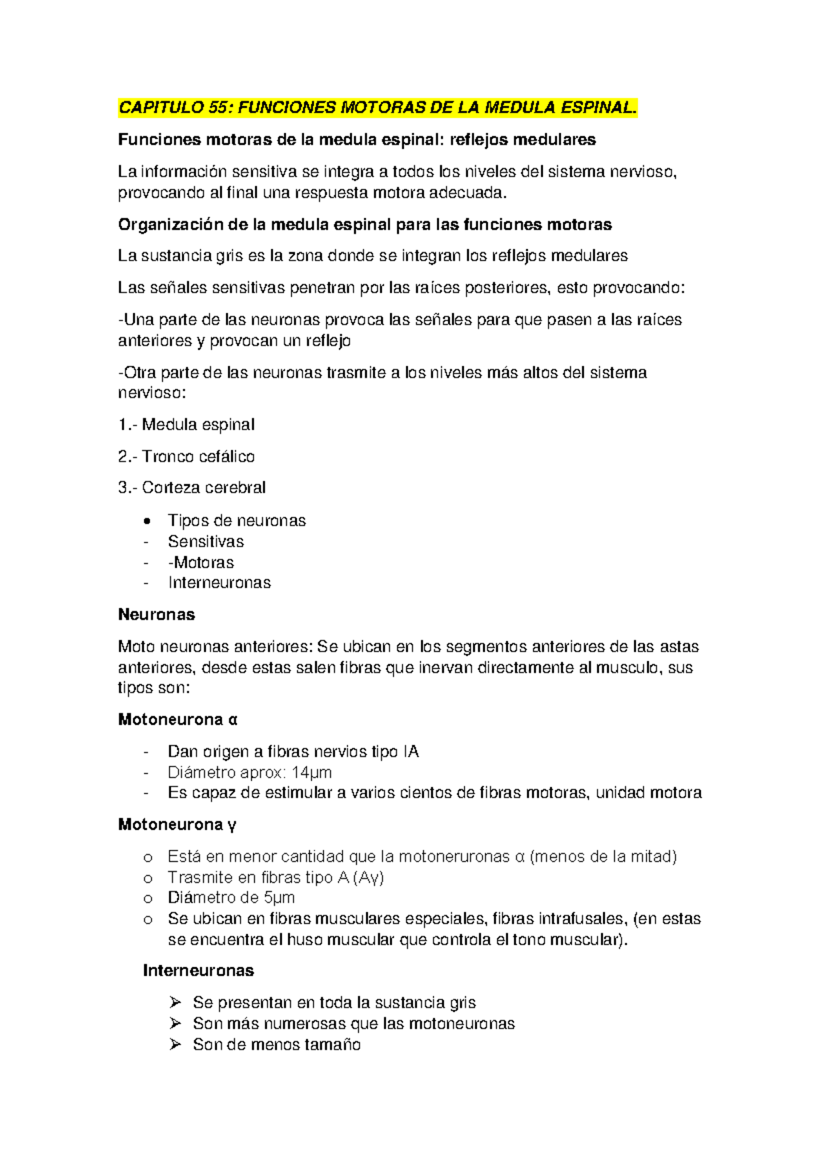 Capitulo 55 Guyton and Hall Fisiologia - CAPITULO 55: FUNCIONES MOTORAS DE LA MEDULA ESPINAL ...