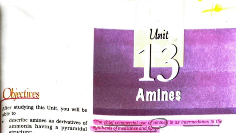 Amines and Diazonium Salts: Chemistry Concepts and Reactions (Chem 396 ...