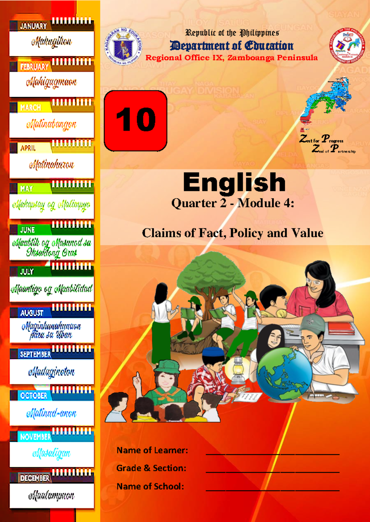 Eng 10 Wk 4 - ENGLISH - English Quarter 2 - Module 4: Claims of Fact ...