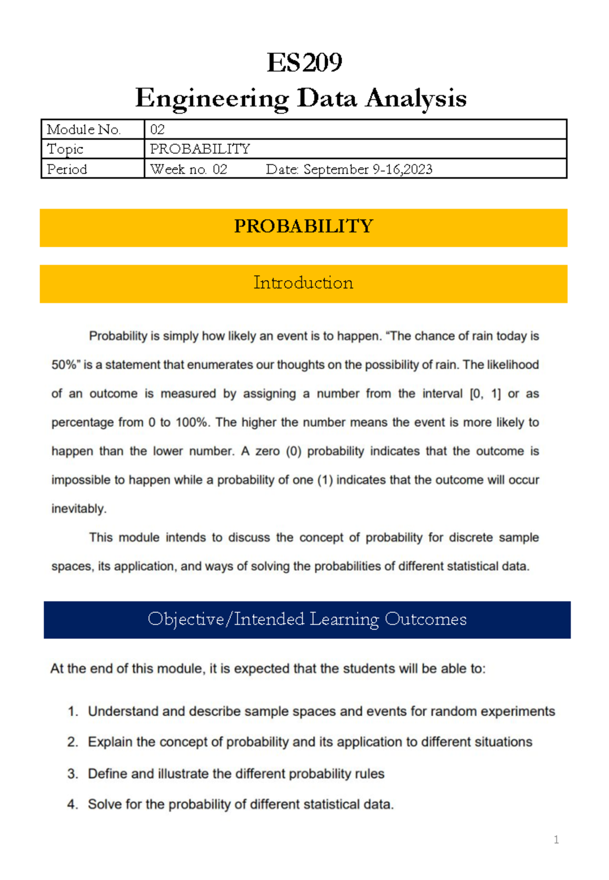 Engineering DATA Analysis Chapter 1 - Civil Engineering - Module No. 02 ...