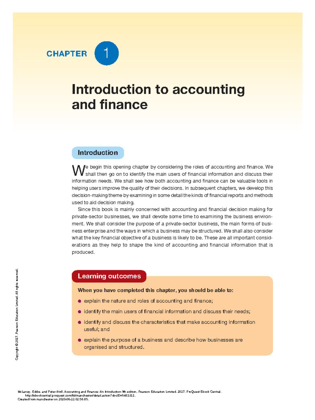 Introduction to accounting and finance pre course reading - W e begin ...