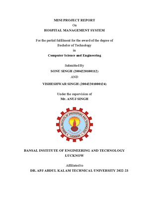 Final Year Project Report Format(2022-23) - GUIDELINES FOR B PROJECT ...
