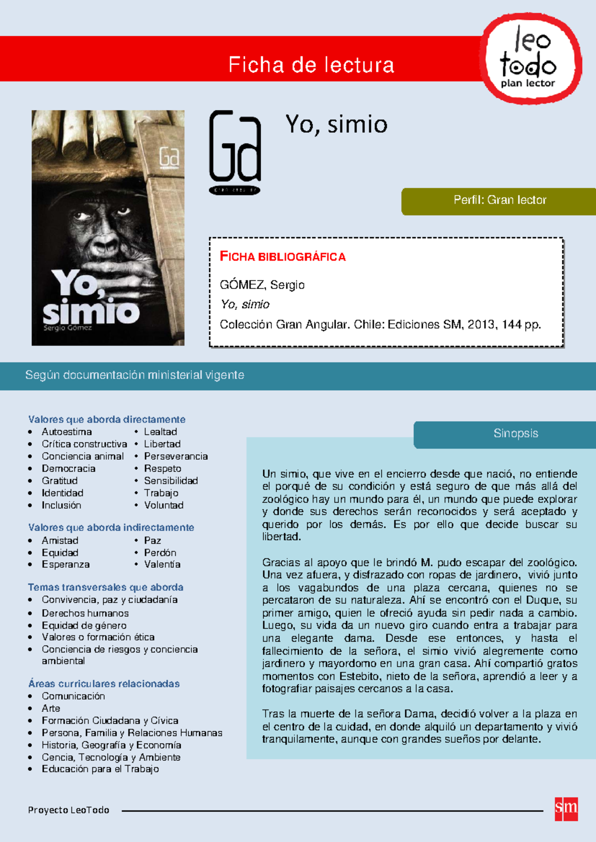 Resumen de "Yo, Simio": Reflexiones sobre Libertad y Valores - Studocu