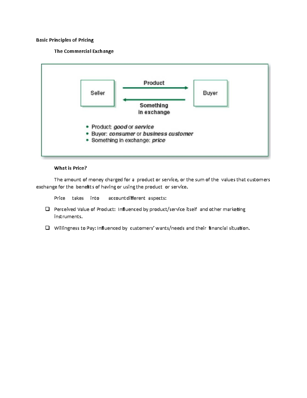Basic Principles of Pricing: A Guide to Key Concepts - Studocu