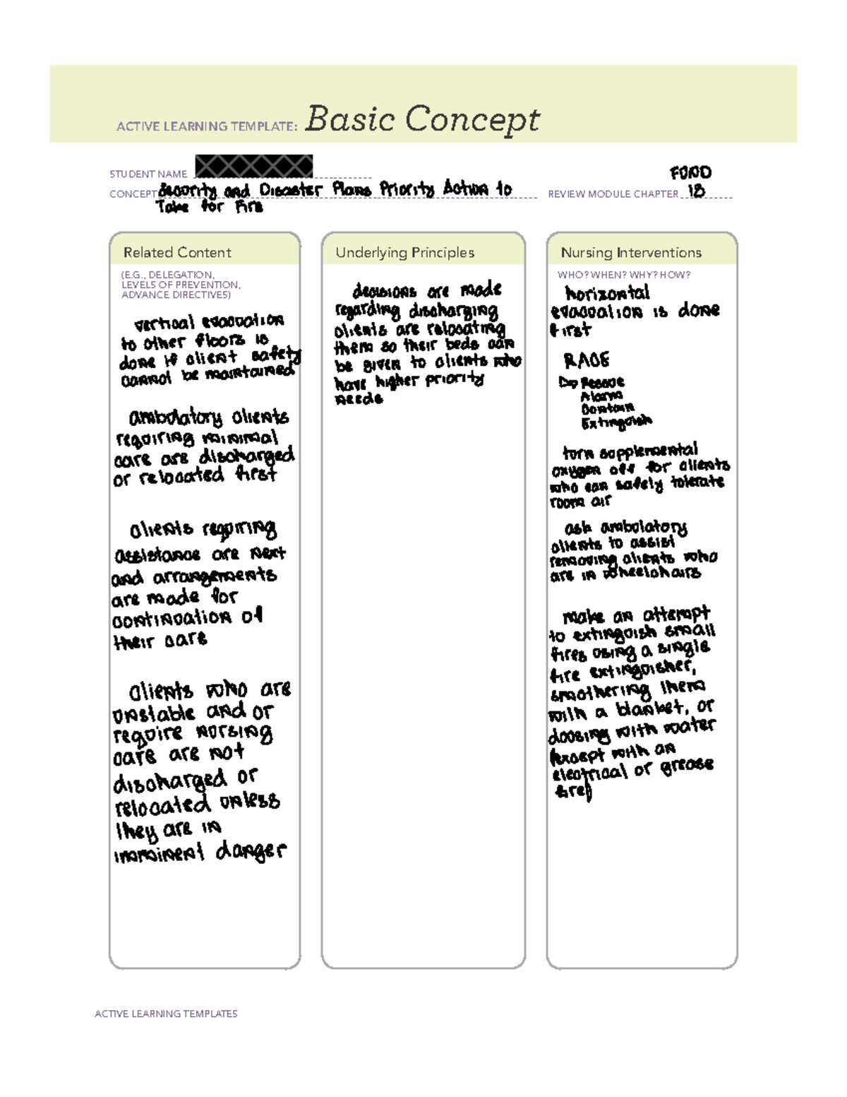 ATI Templates Leadership Security and Disaster Plans Priority - ACTIVE ...