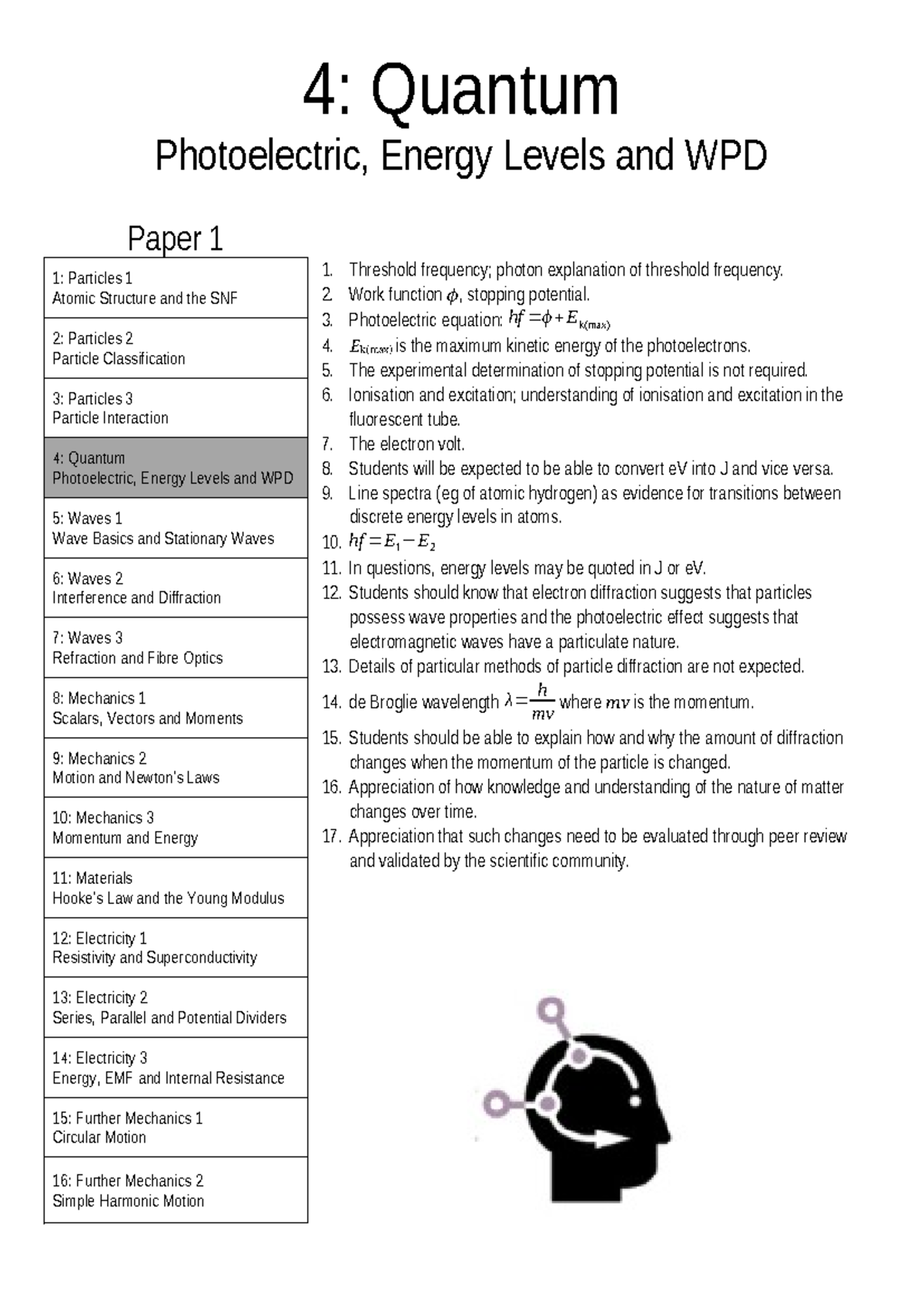 4: Quantum Photoelectric Effect & Energy Levels - Practice Materials ...