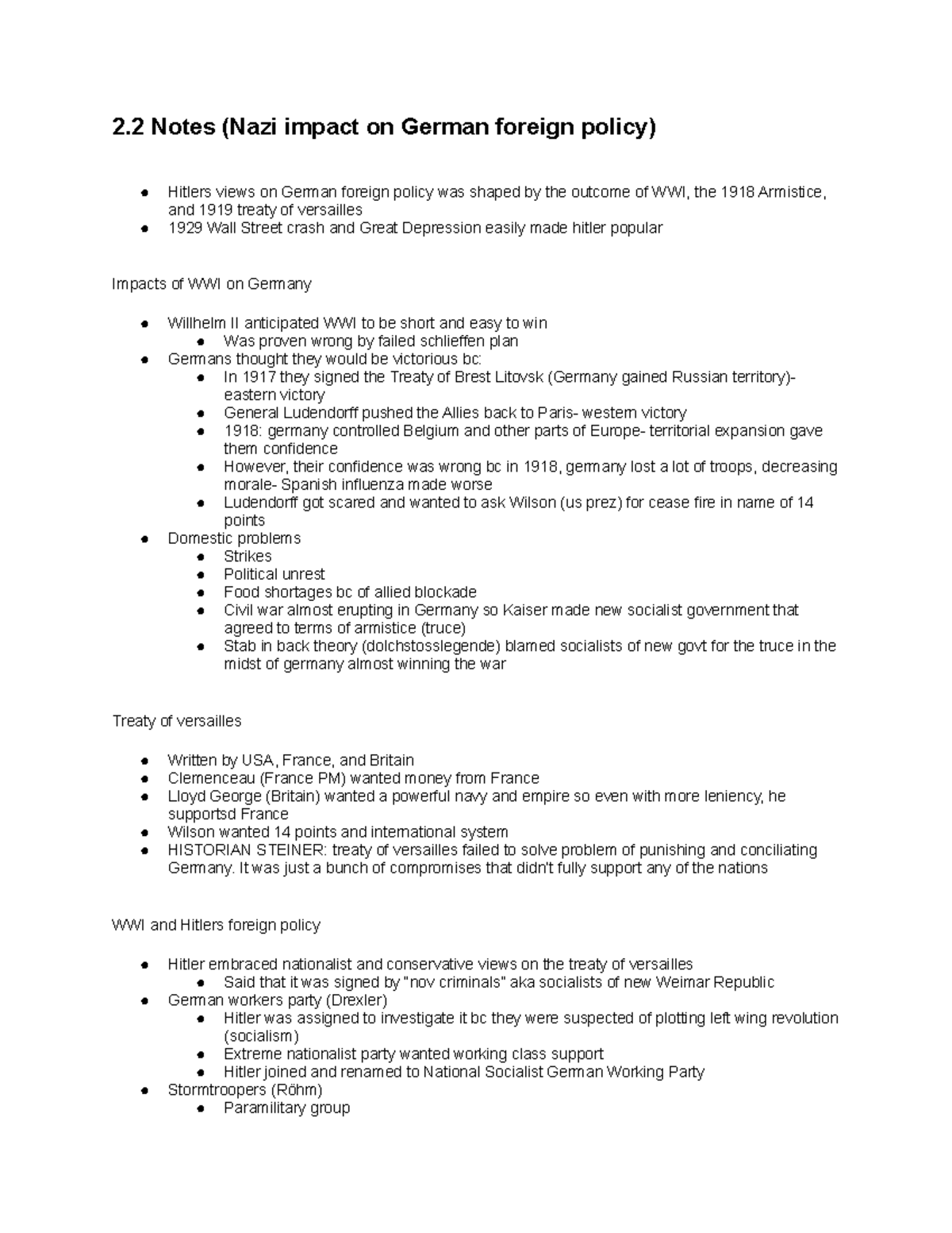 Nazi Influence on German Foreign Policy: Historical Overview and ...