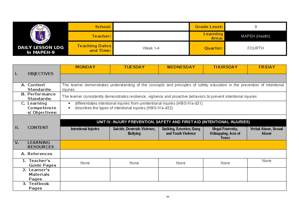 Detailed Lesson Plan for TLE 8: Exploring Sewing Machines - Studocu