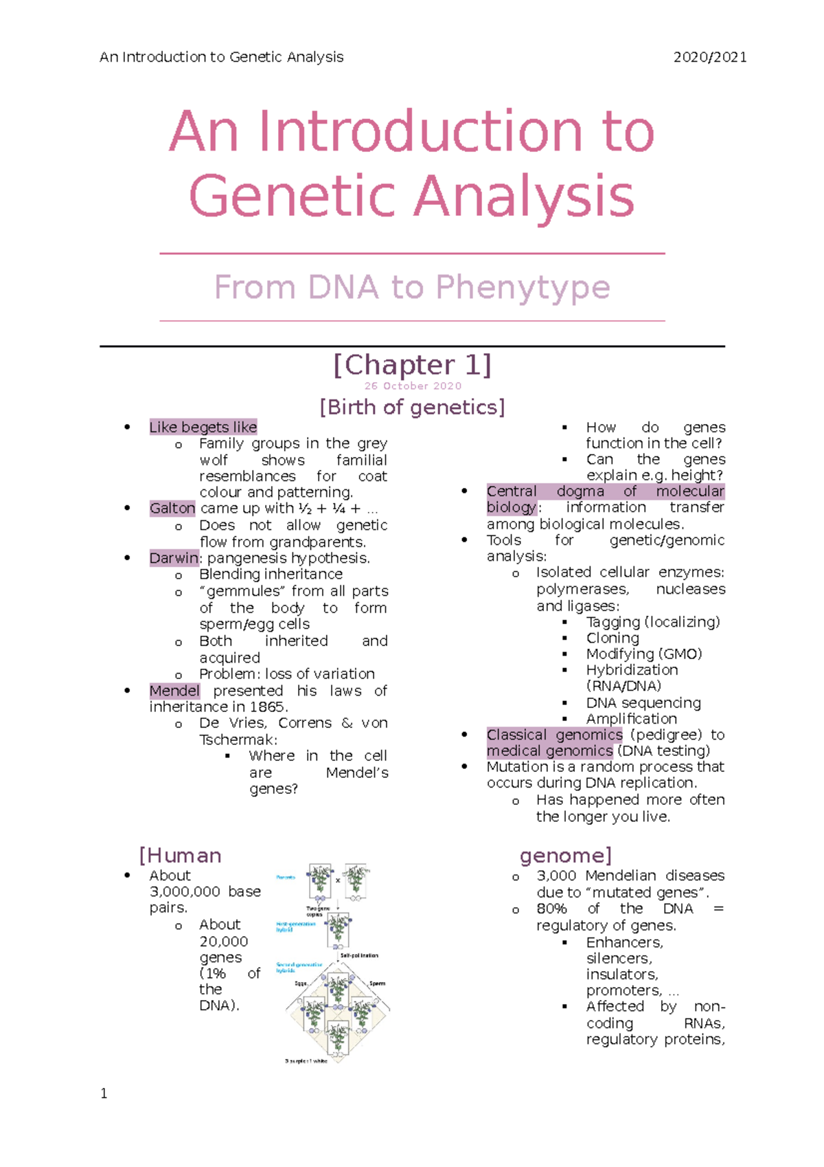An Introduction to Genetic Analysis - An Introduction to Genetic ...