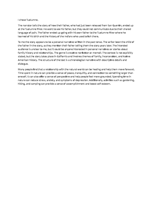 [Solved] write a 100 to 175word - English comp 1 (Eng/110) - Studocu