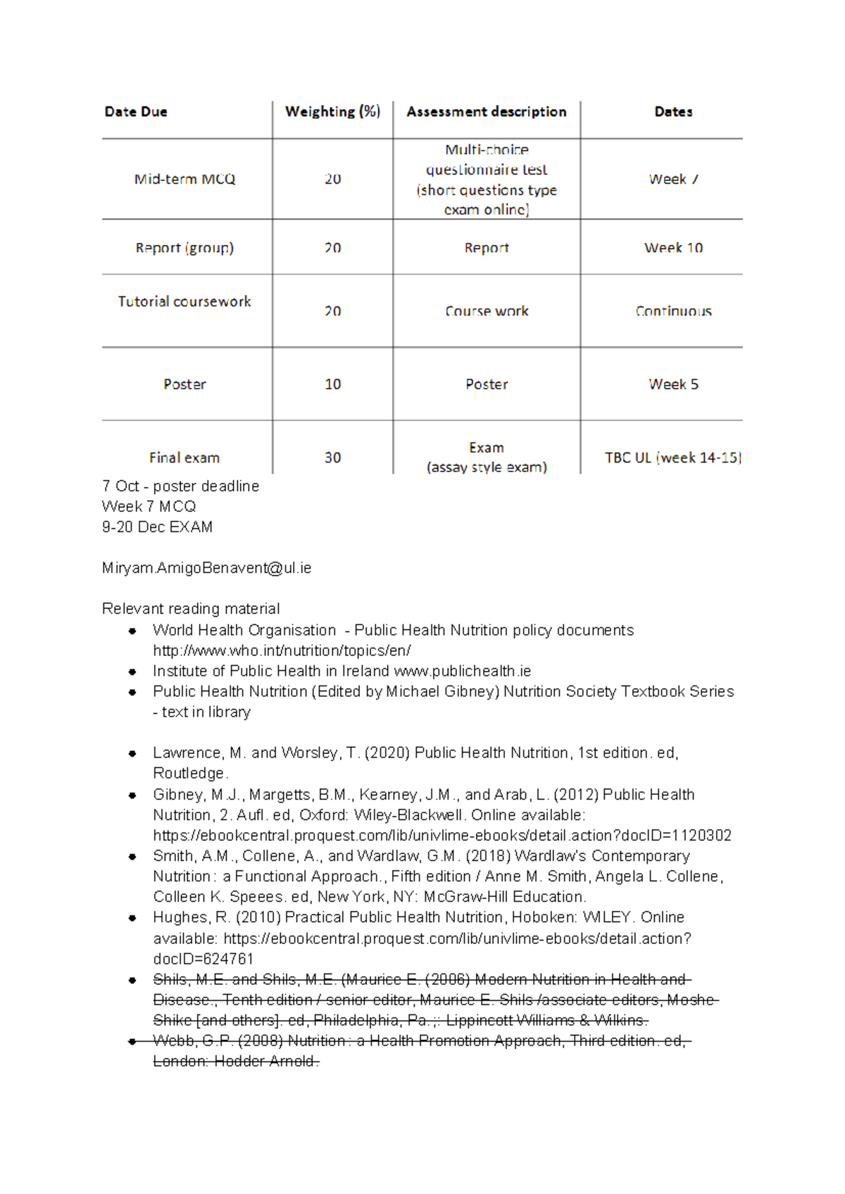 Public Health Nutrition Lecture Notes - Week 1 (PHN101) - Studocu