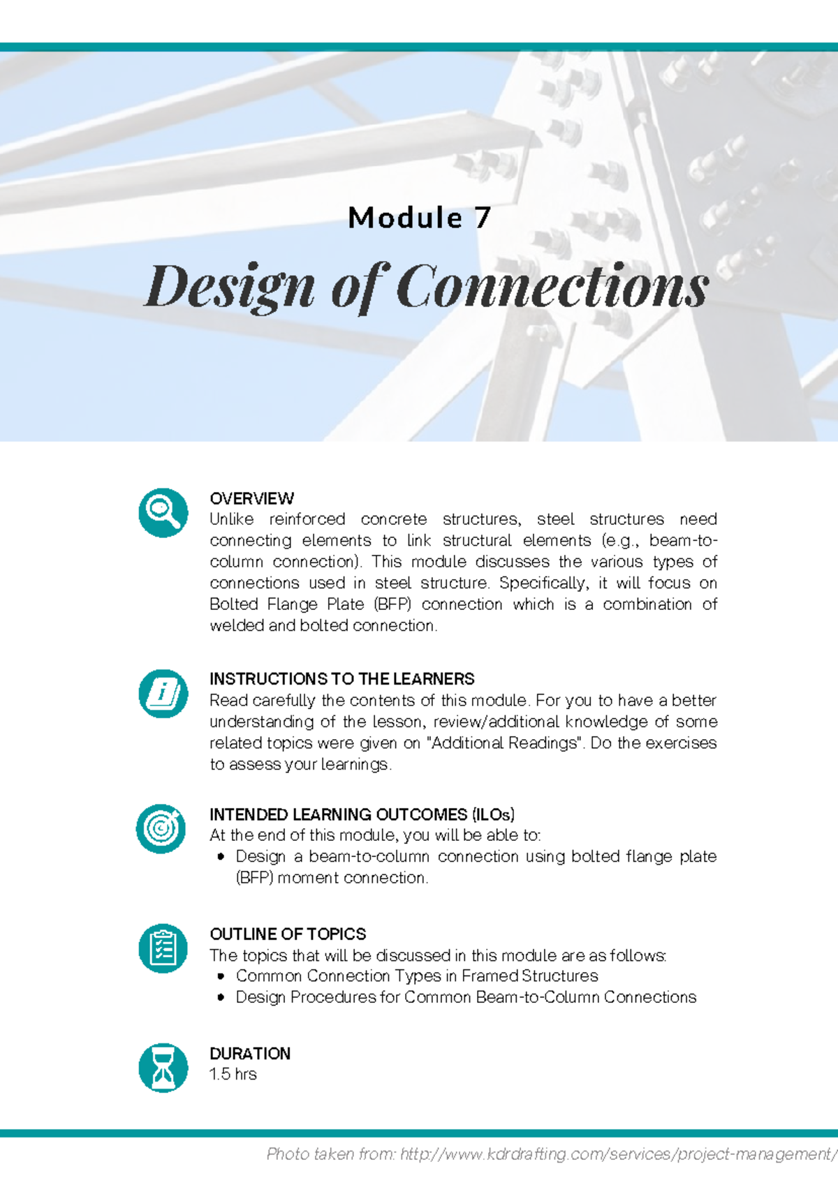 Design of BFP Connection (Module 7) - Overview and Procedures - Studocu