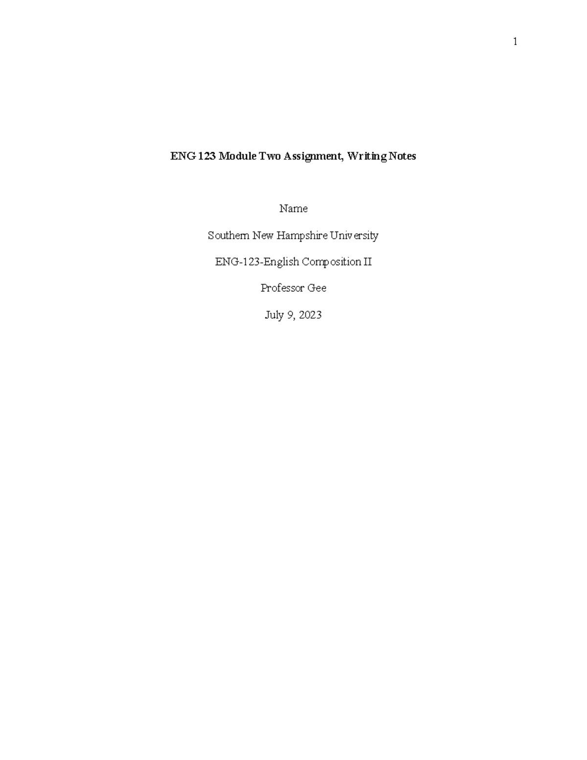 ENG 123 Module 02 Assignment - Persuasive Essay Notes on Remote Work ...