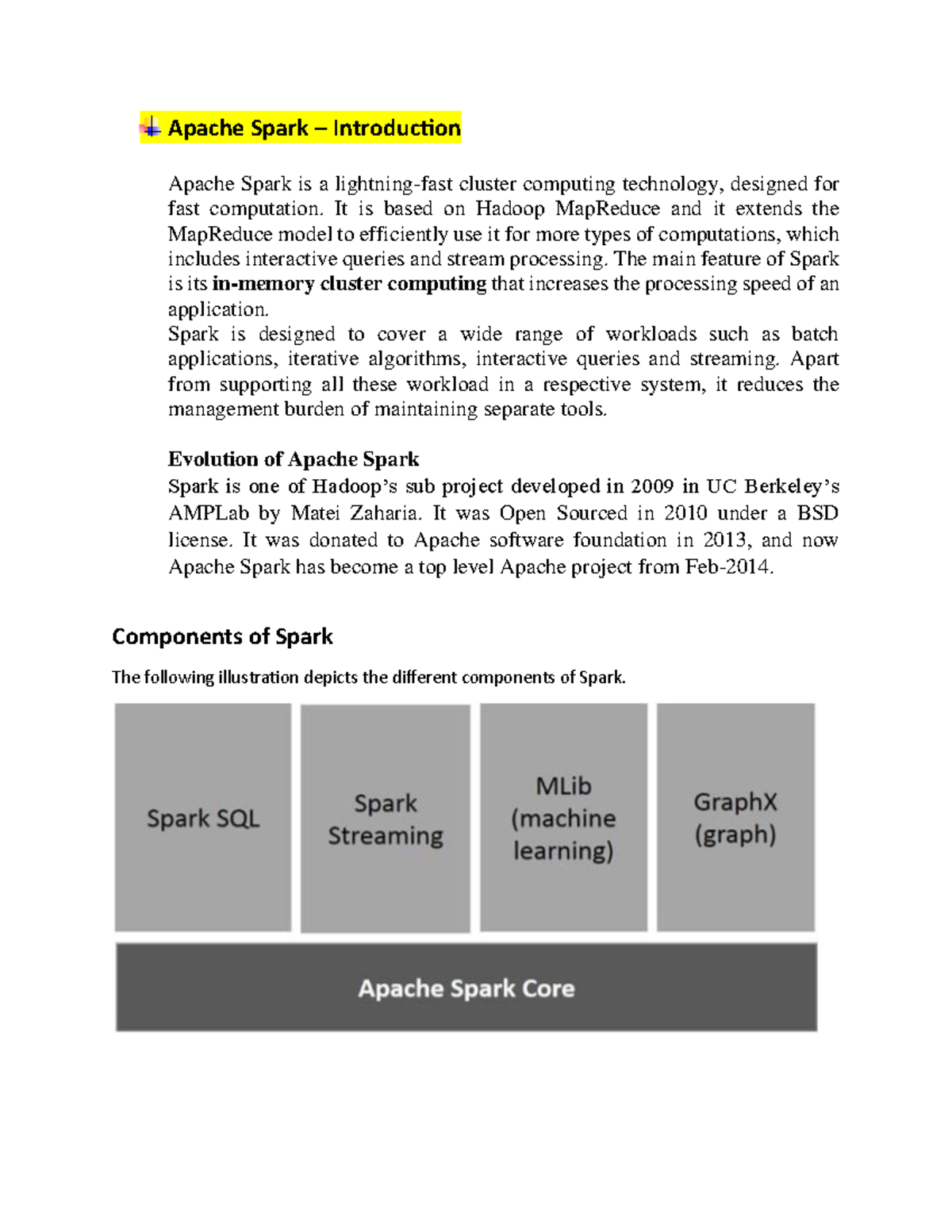 BDA UNIT 2 - Apache Spark and Hadoop: Concepts and Frameworks Overview - Studocu