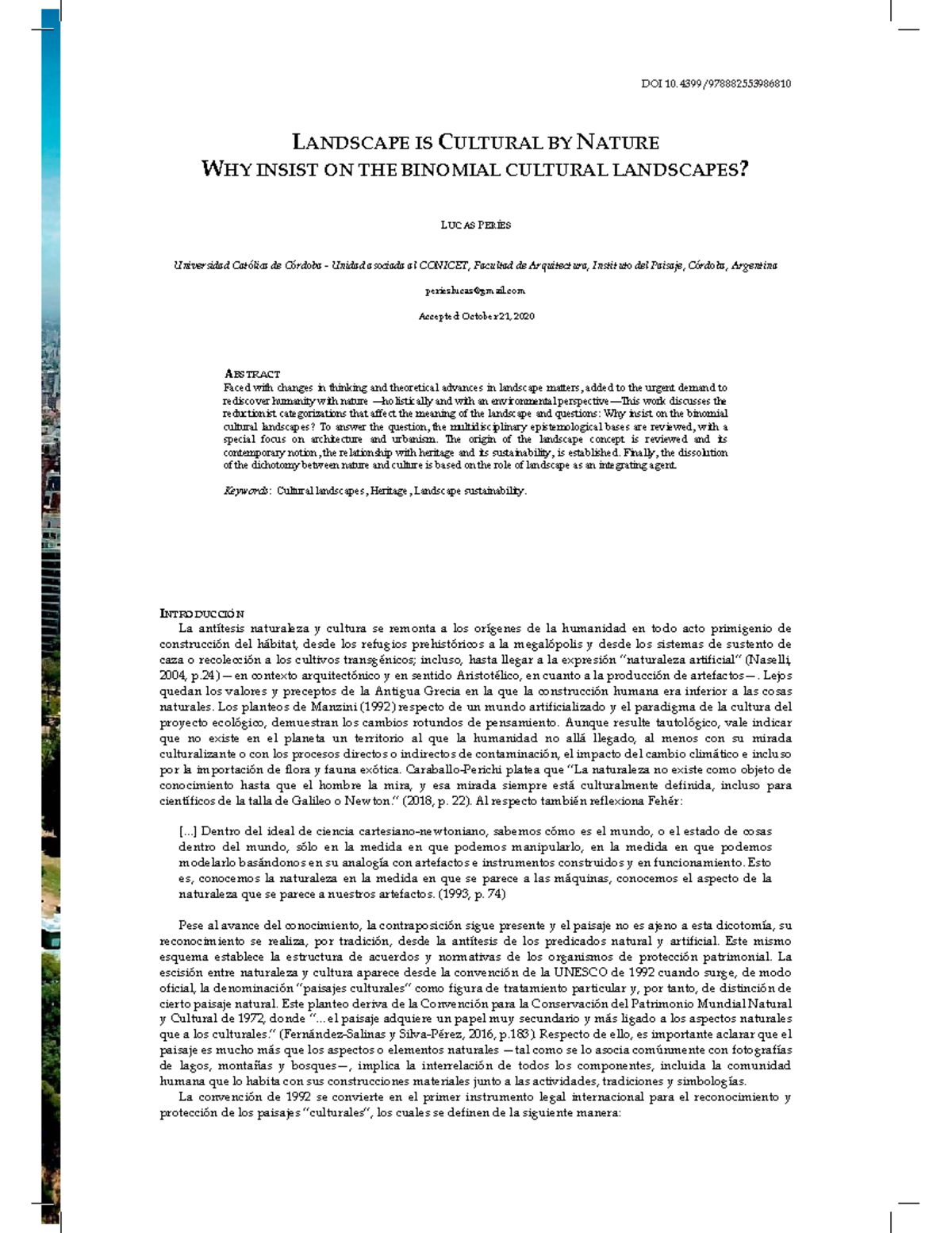 Cultural Landscapes: A Critical Examination of Nature and Culture in ...