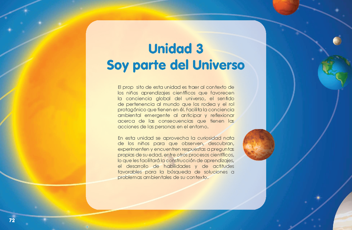 U3-Currículo de Aprendizajes en Párvulos: Soy Parte del Universo - Studocu
