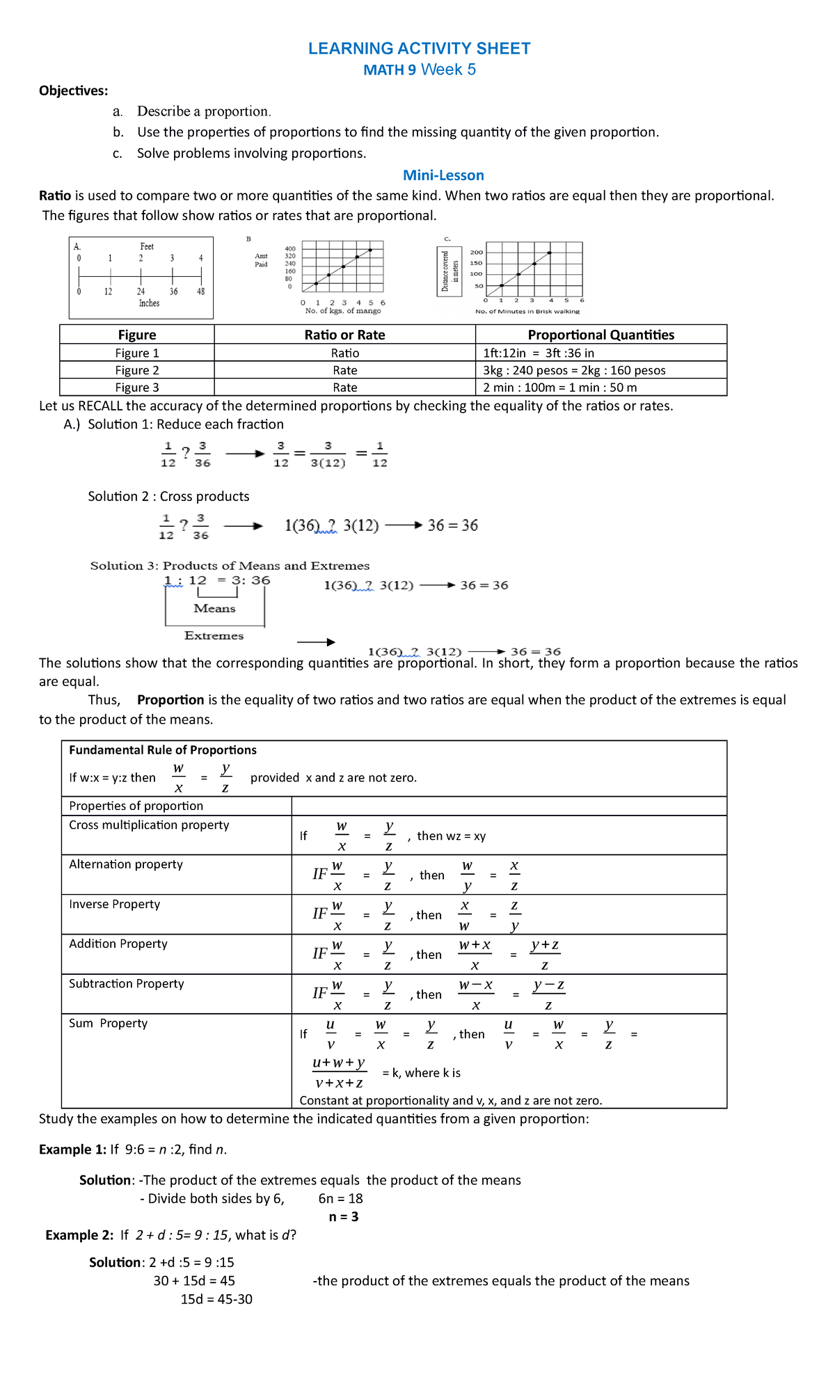 Activity Sheet Math9 - week 6 Geometry - LEARNING ACTIVITY SHEET MATH 9 ...