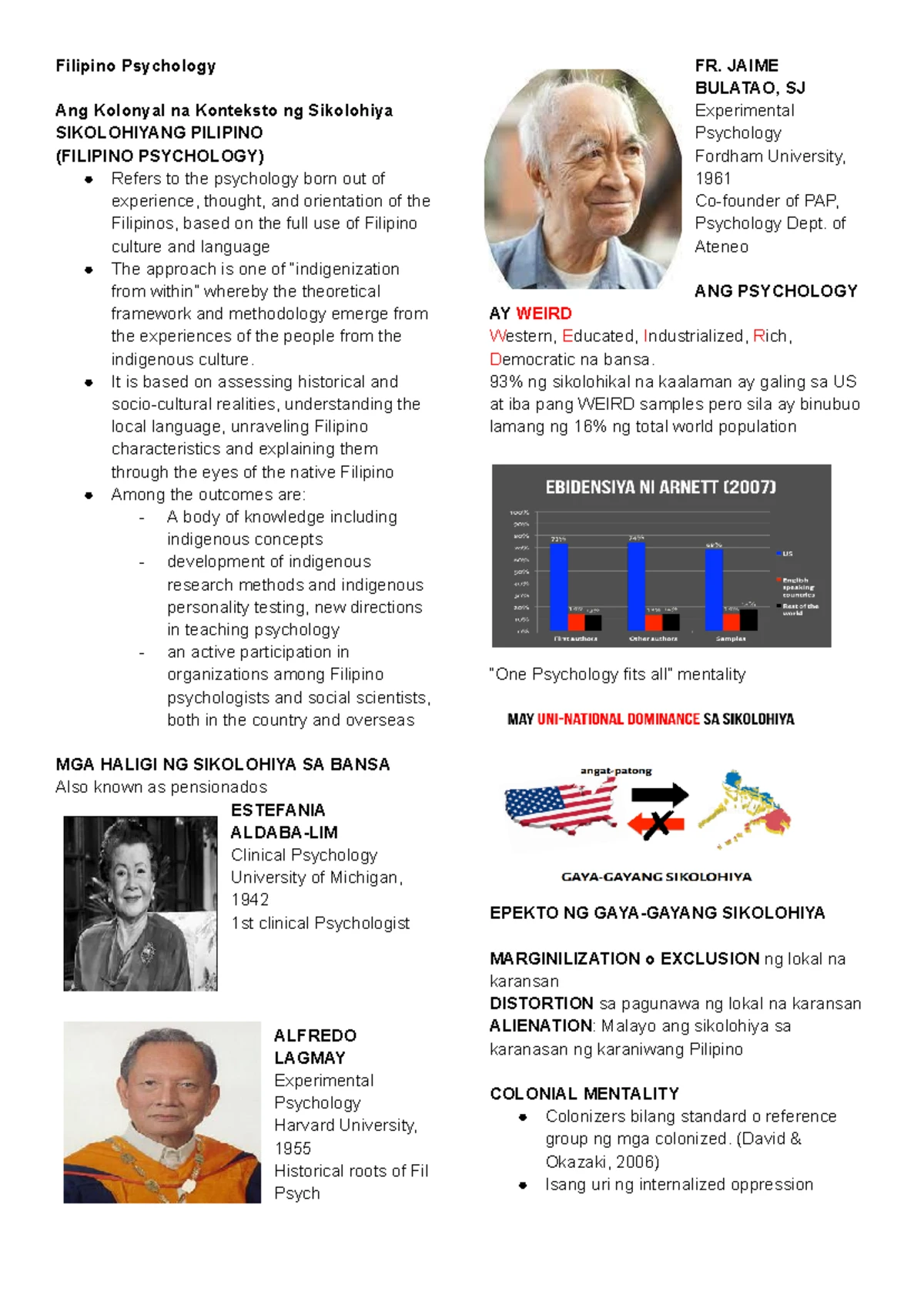 FIL 101: Exploring the Filipino Self (Pagkatao) and Consciousness ...