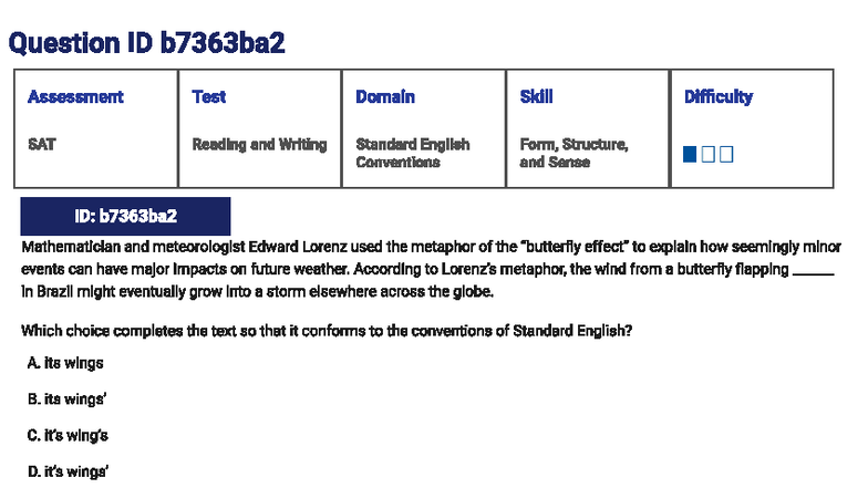 Apostrophes in Standard English: EMH - SAT Reading & Writing - Studocu