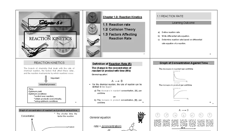 EC025 1.0 Lecture Notes: Understanding Reaction Rates and Kinetics ...