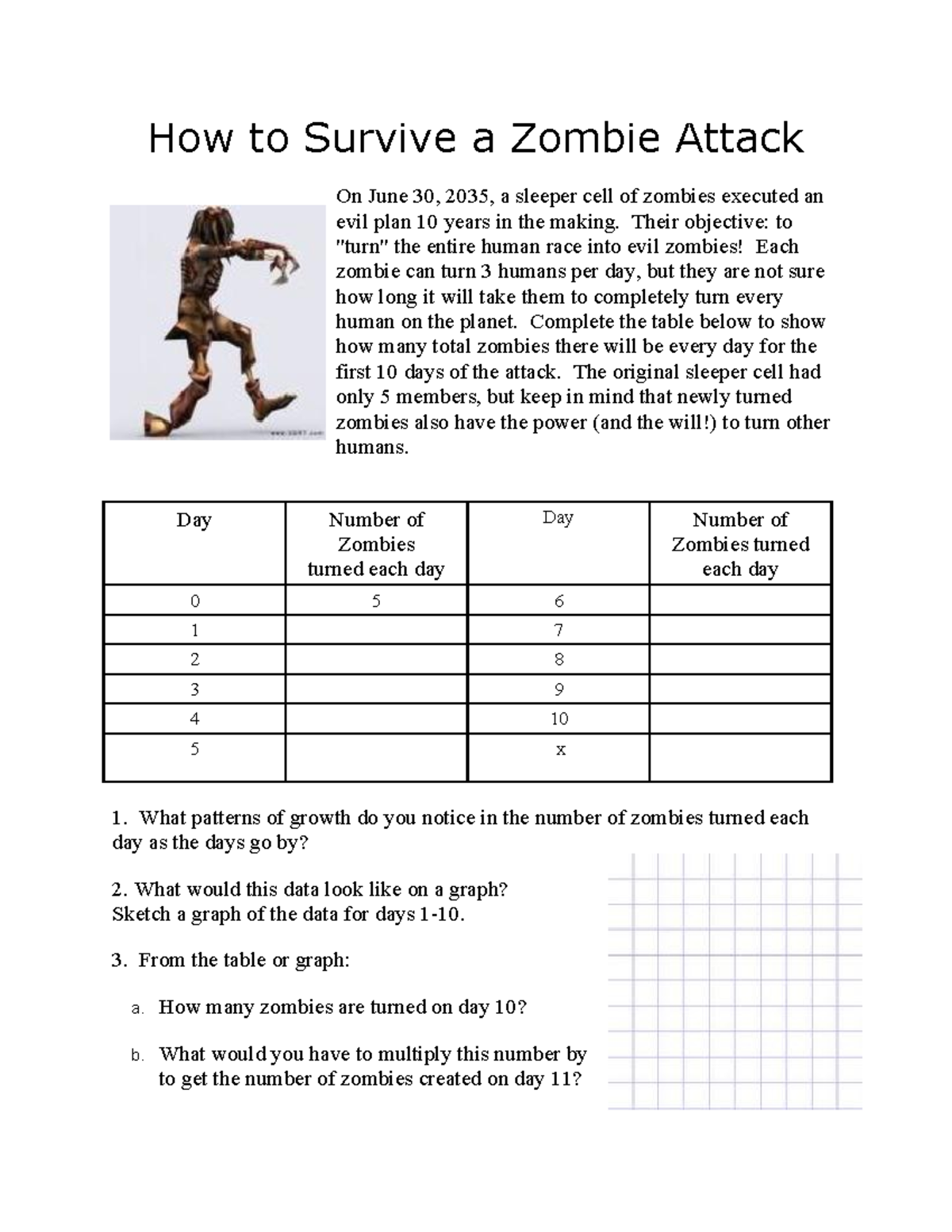 Zombie Attack-Exponents: Analyzing Zombie Growth Patterns - Studocu