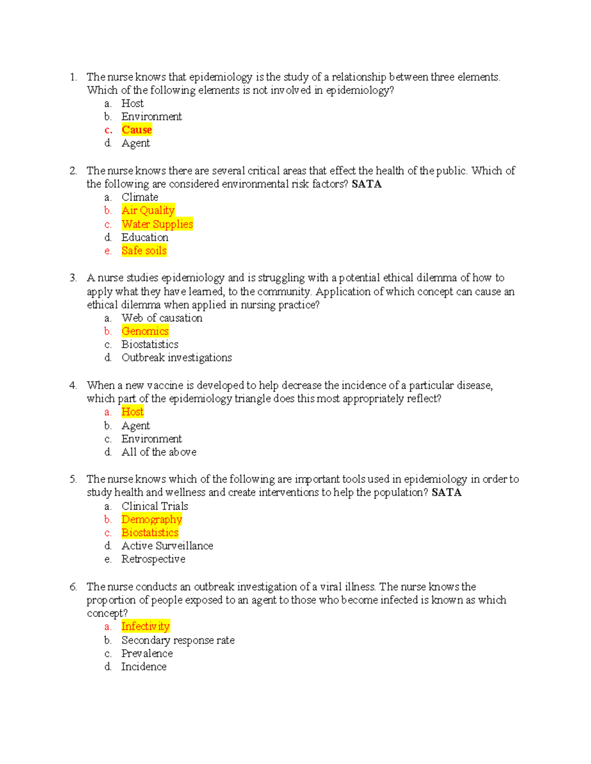 CH - Exam 3 - Epidemiology and Public Health Concepts Review - Studocu