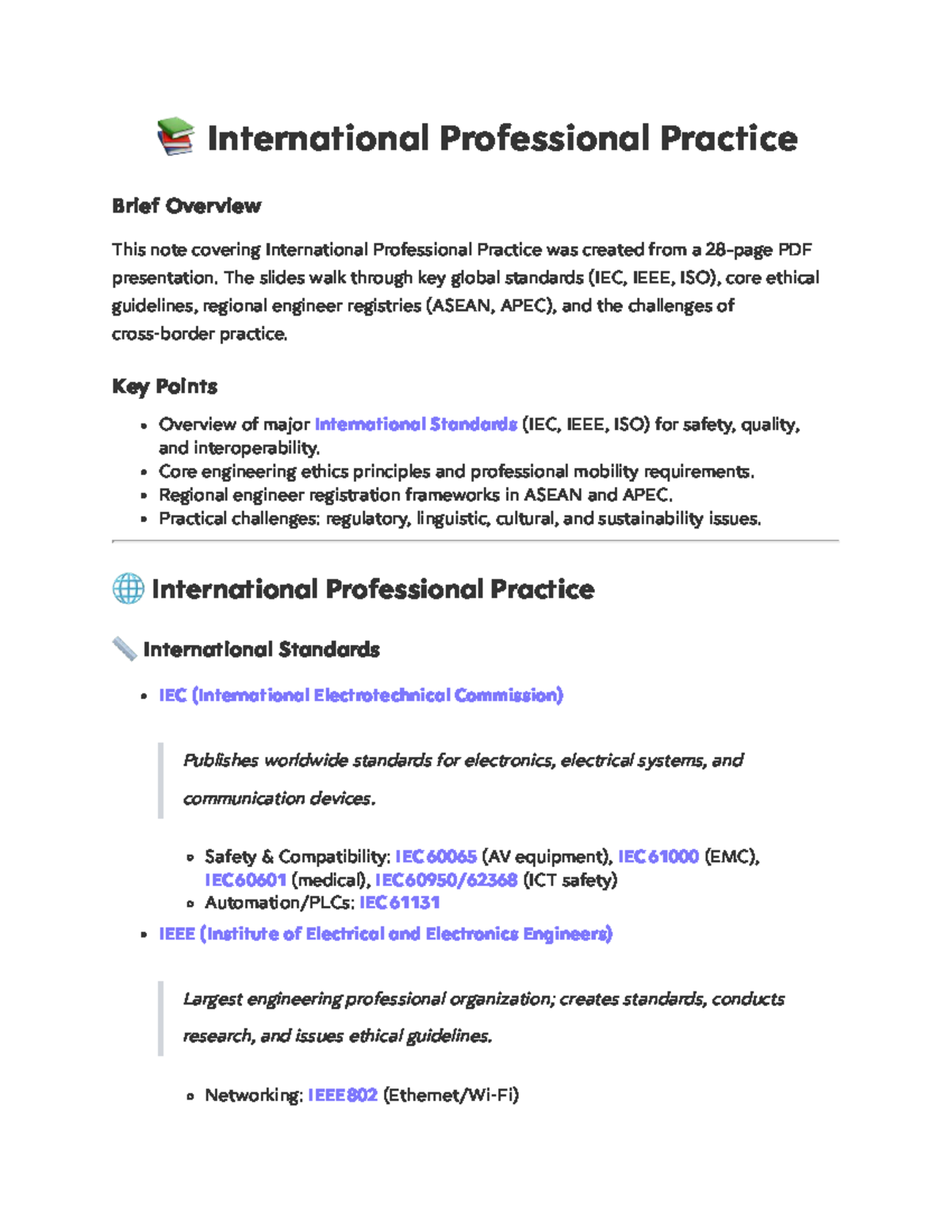 International Professional Practice Overview: Standards & Ethics - Studocu