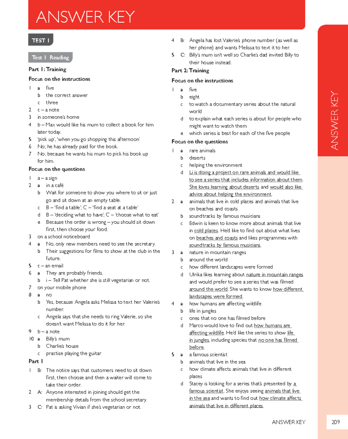 PET Practice Test Plus - answer key-1 - ANSWER KEY ANSWER KEY TEST 1 ...