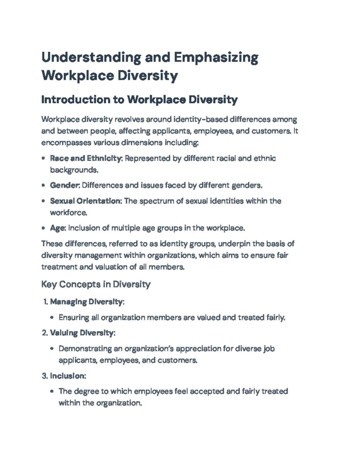 Understanding Workplace Diversity: Key Concepts & Strategies (Diversity ...