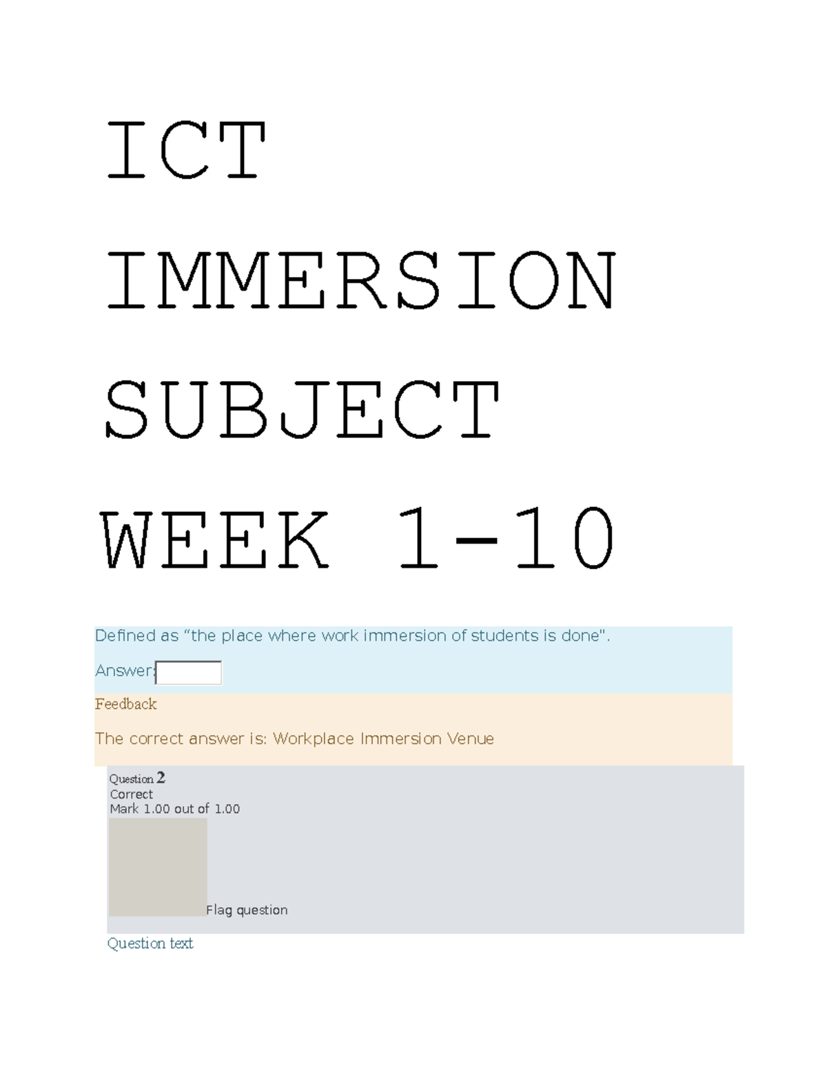 ICT IMMERSION SUBJECT WEEK: Workplace Safety & Labor Code Insights ...