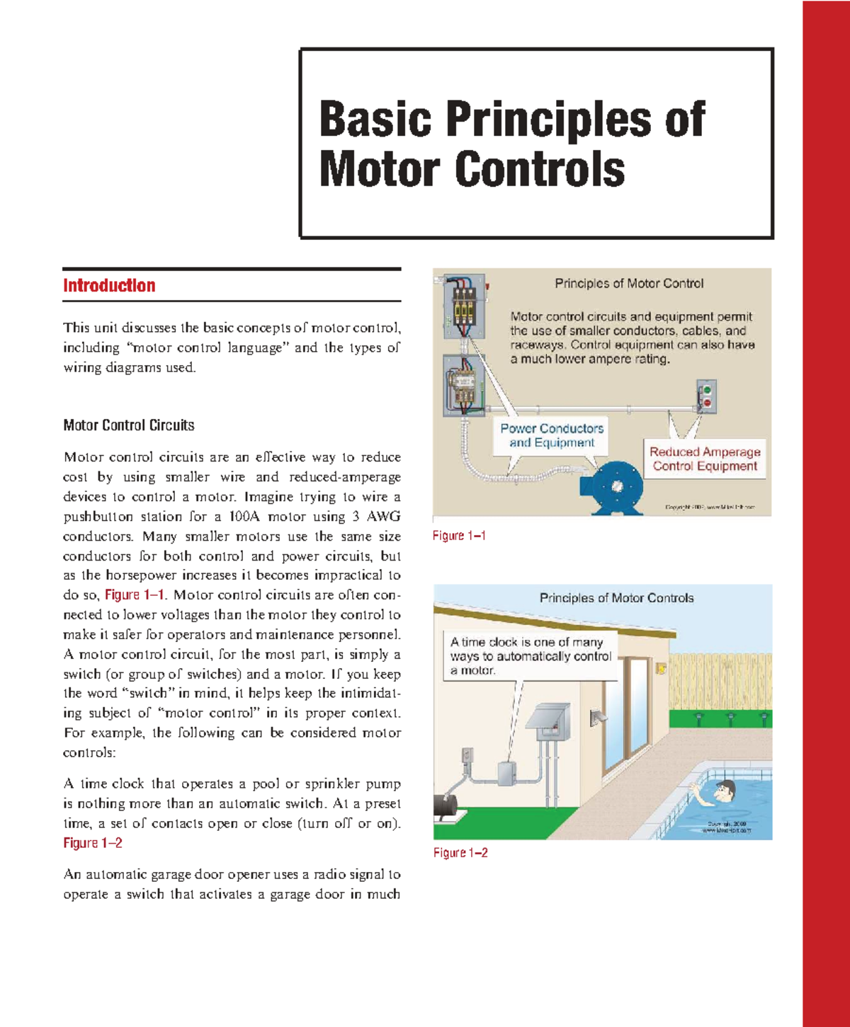 Unit 1: Basic Principles of Motor Controls Overview and Key Concepts ...